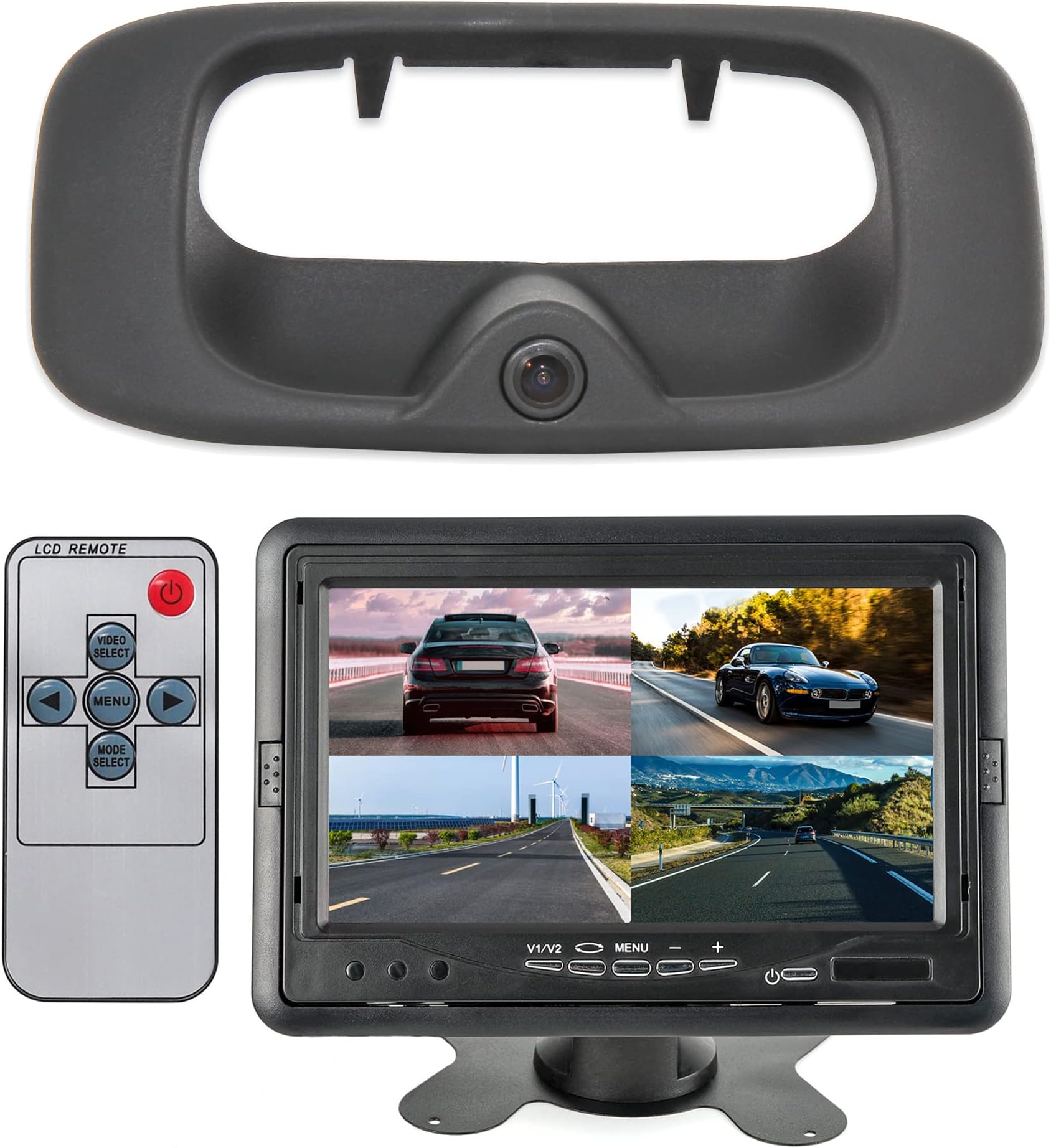Amazon.com: EWAY Tailgate Handle Backup Camera 7 Inch TFT LCD Monitor ...