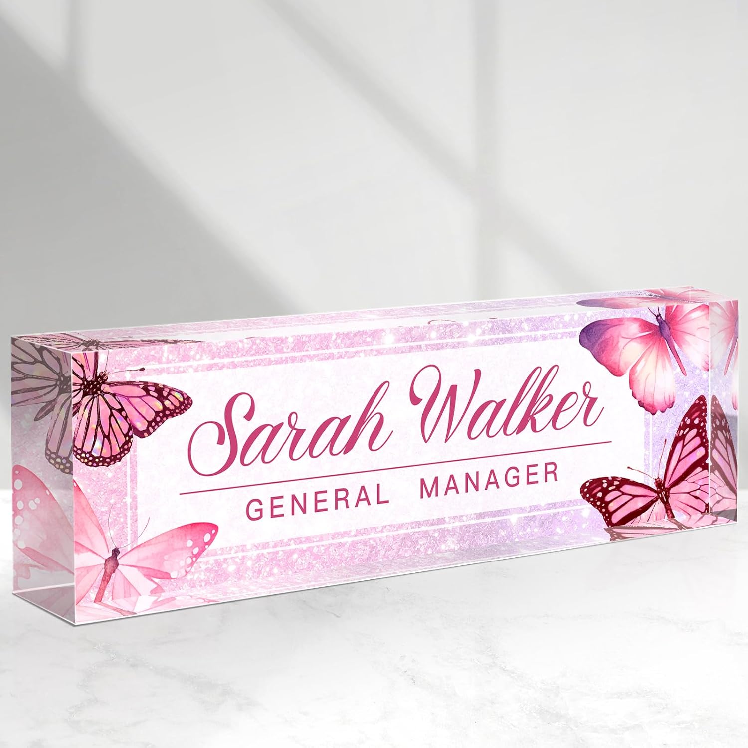 Amazon.com: Name Plate for Desk, Personalized Office Decor for Women ...