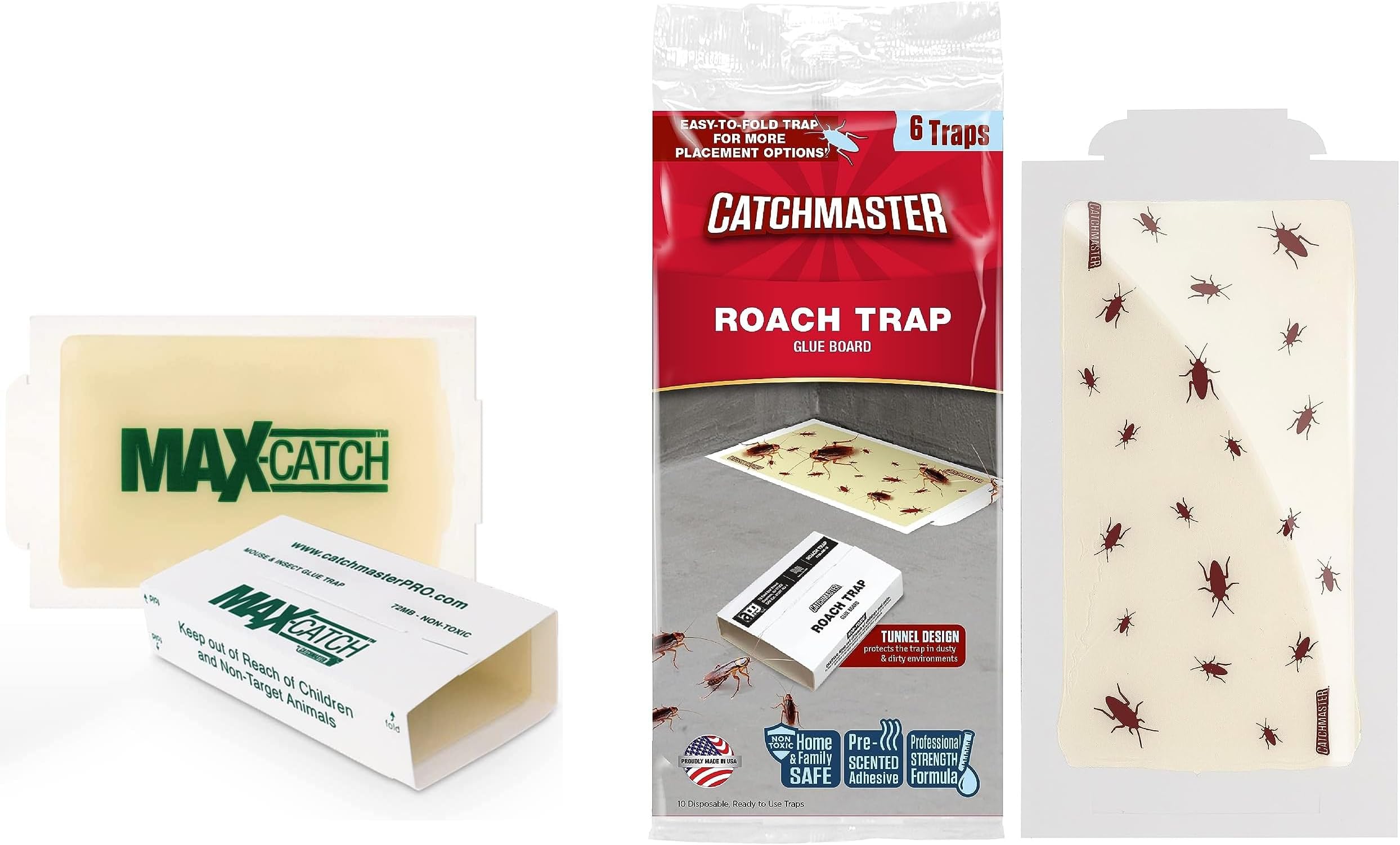 Amazon.com : Catchmaster Mouse & Insect Glue Board Set, 72 Glue Boards ...