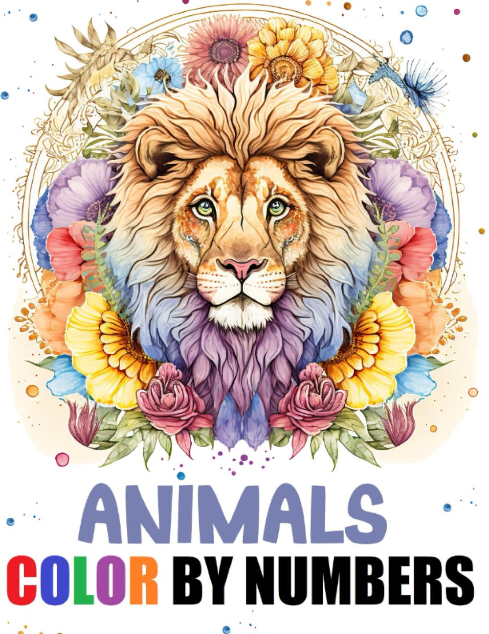 Animals Color By Number Adult Coloring Book: Large Print Color By ...