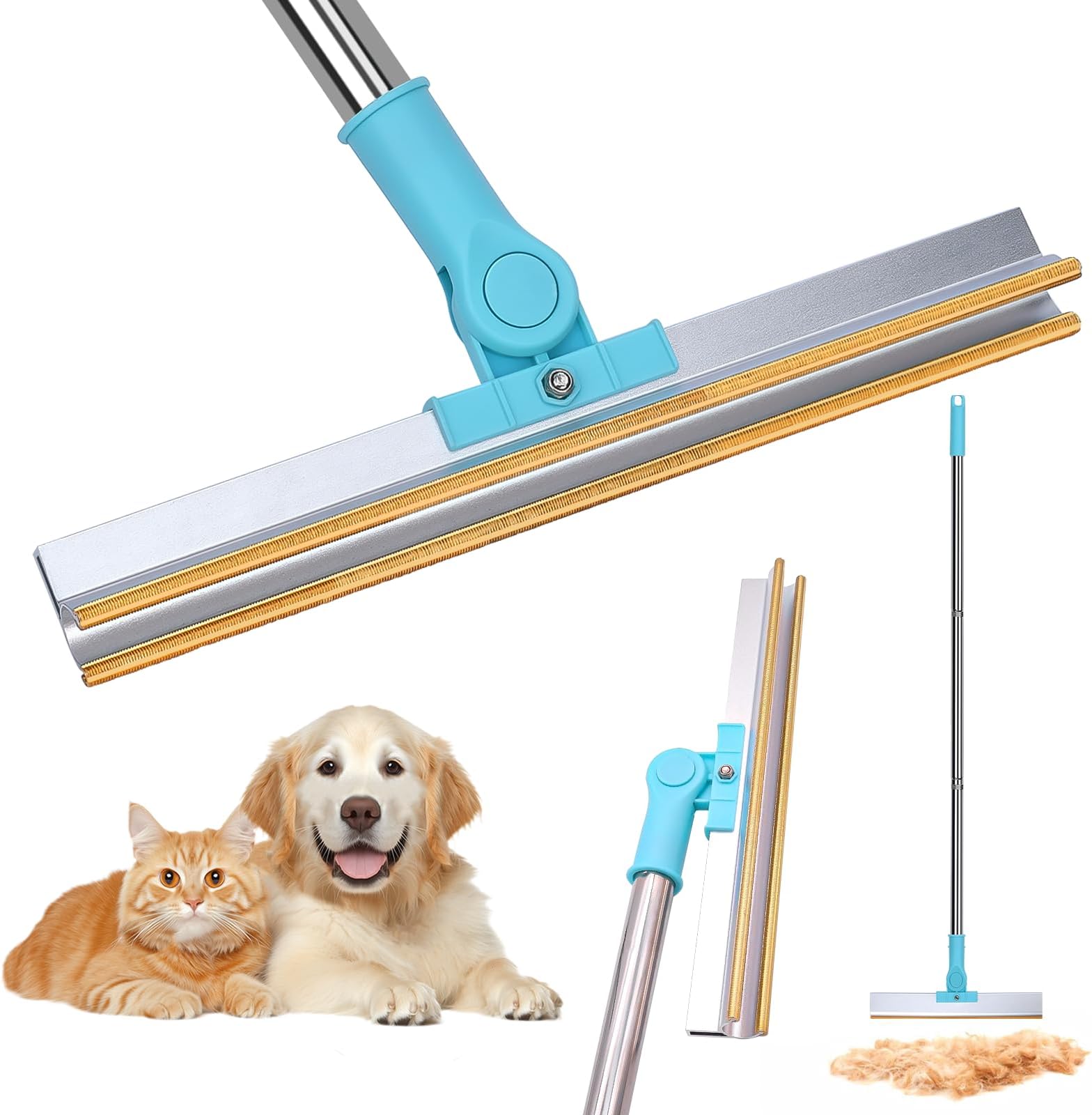 Meff-Mluk Pet Hair Remover Carpet Rake Lint Scraper with Adjustable ...