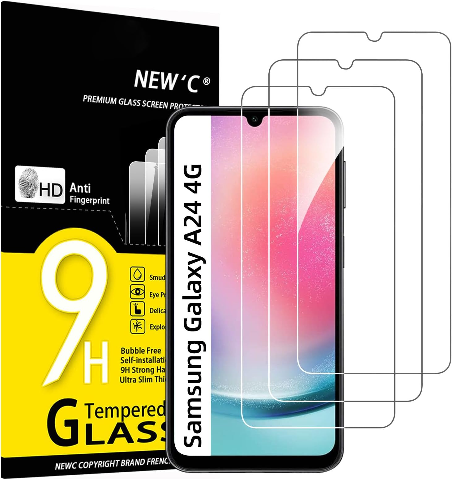 Amazon.com: Mr.Shield [3-Pack] Screen Protector For Samsung Galaxy A24 ...