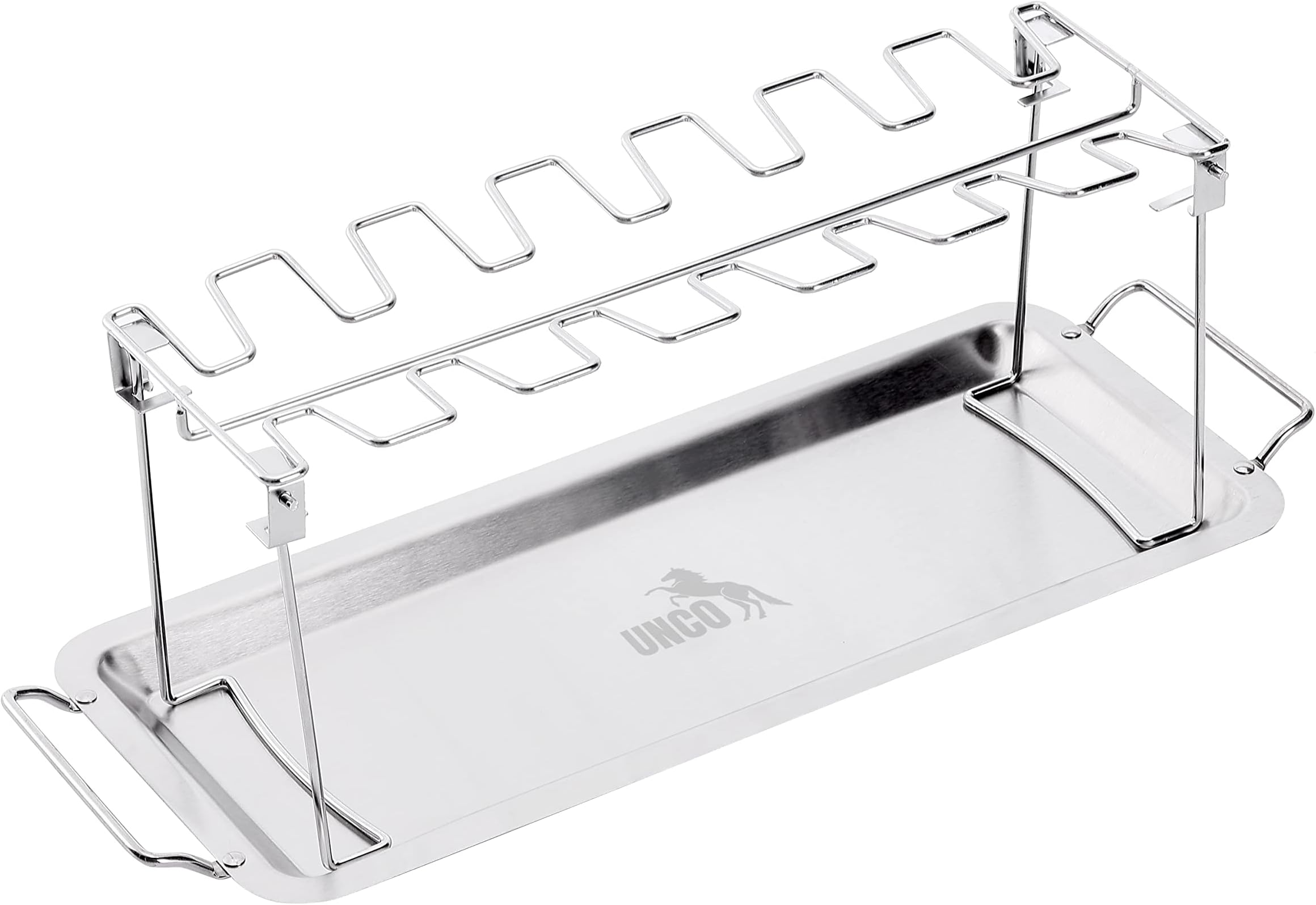 Amazon.com : Chicken Leg Rack for Grill with Drip Tray - Easy to Use 12 ...