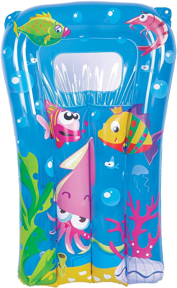 Amazon.com: 29" Blue and Pink Sea World Inflatable Children's Kickboard ...