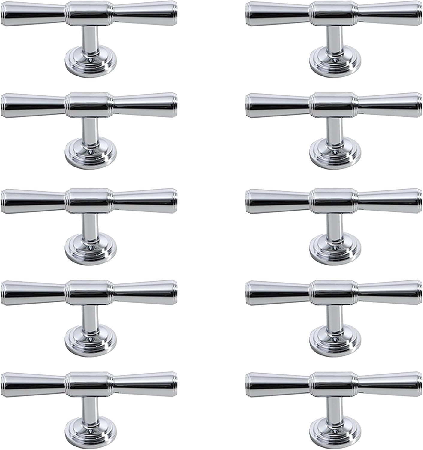 KOHKA 10 Pcs Cabinet Pulls 160 mm Hole Center Modern Bright Silver ...