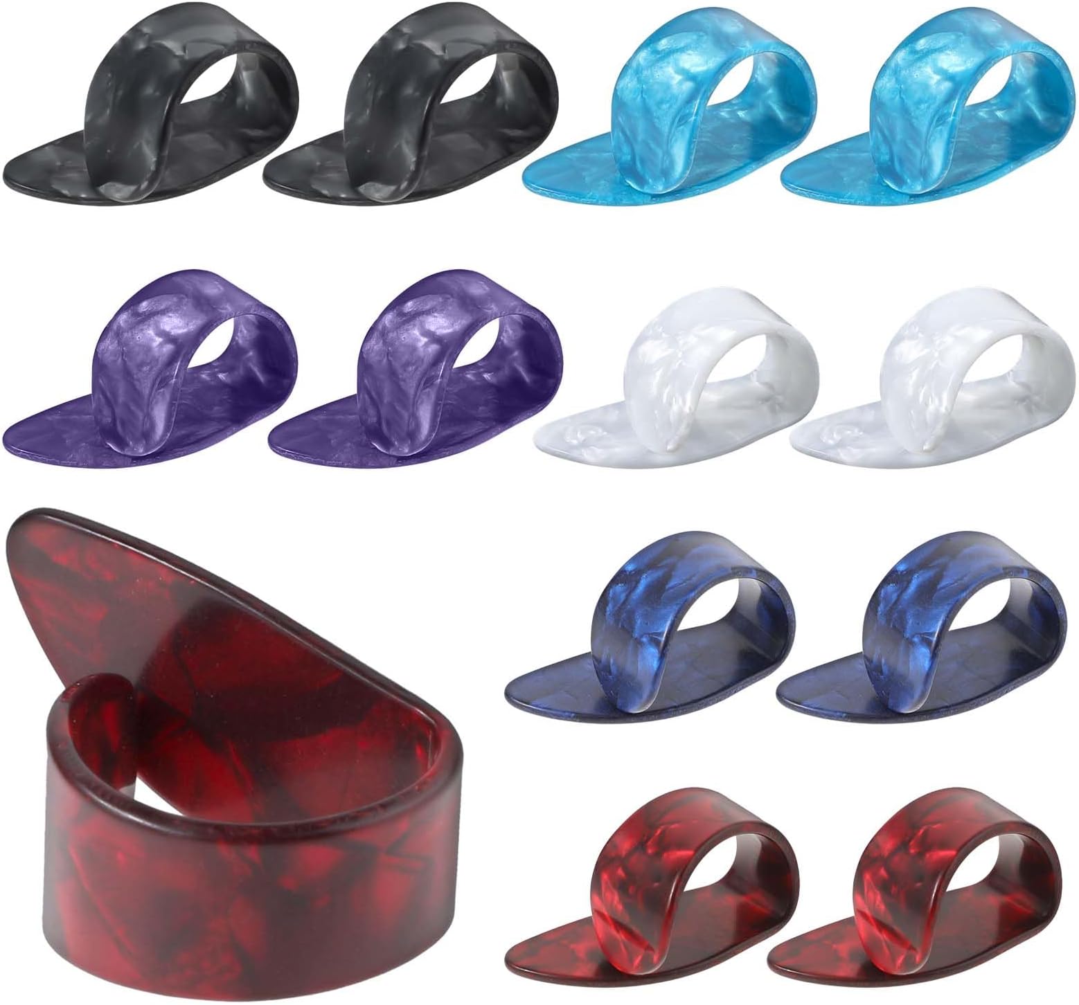 Amazon.com: 12PCS Medium Thumb Picks Flat Guitar Thumb Finger Picks 6 ...