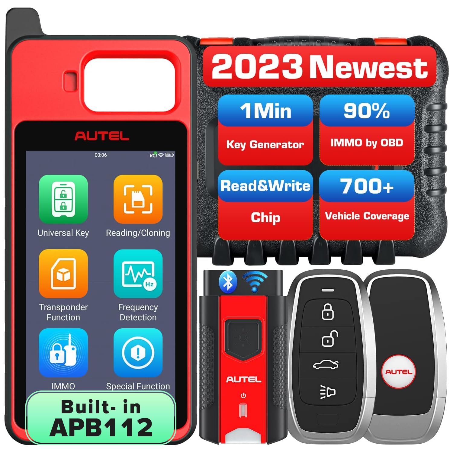 Buy Autel MaxiIM KM100 Key Fob Programming Tool 2023 Newest Car Key