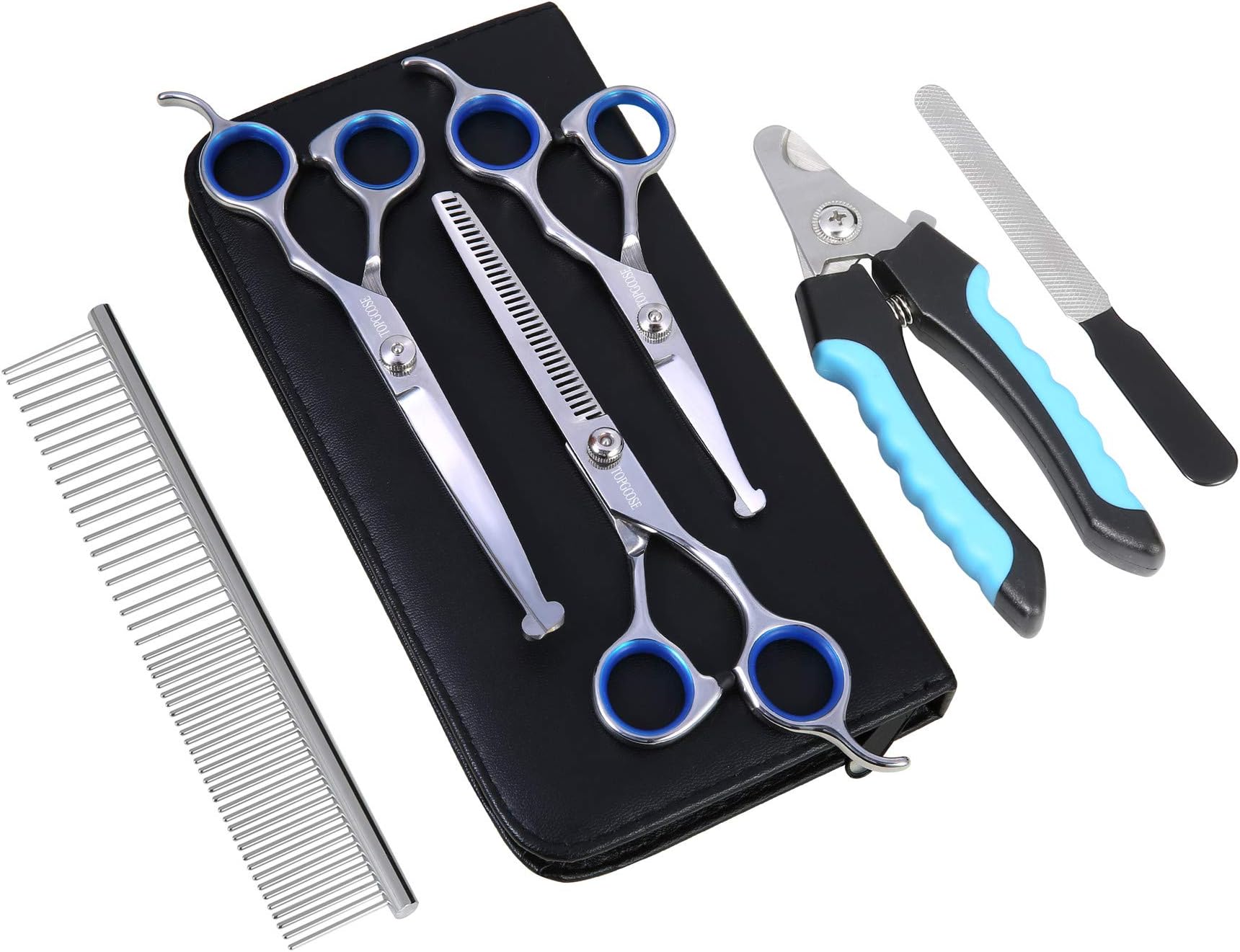 Dog Brushes For Grooming 7"Professional Pet Dog Grooming Scissors Set ...
