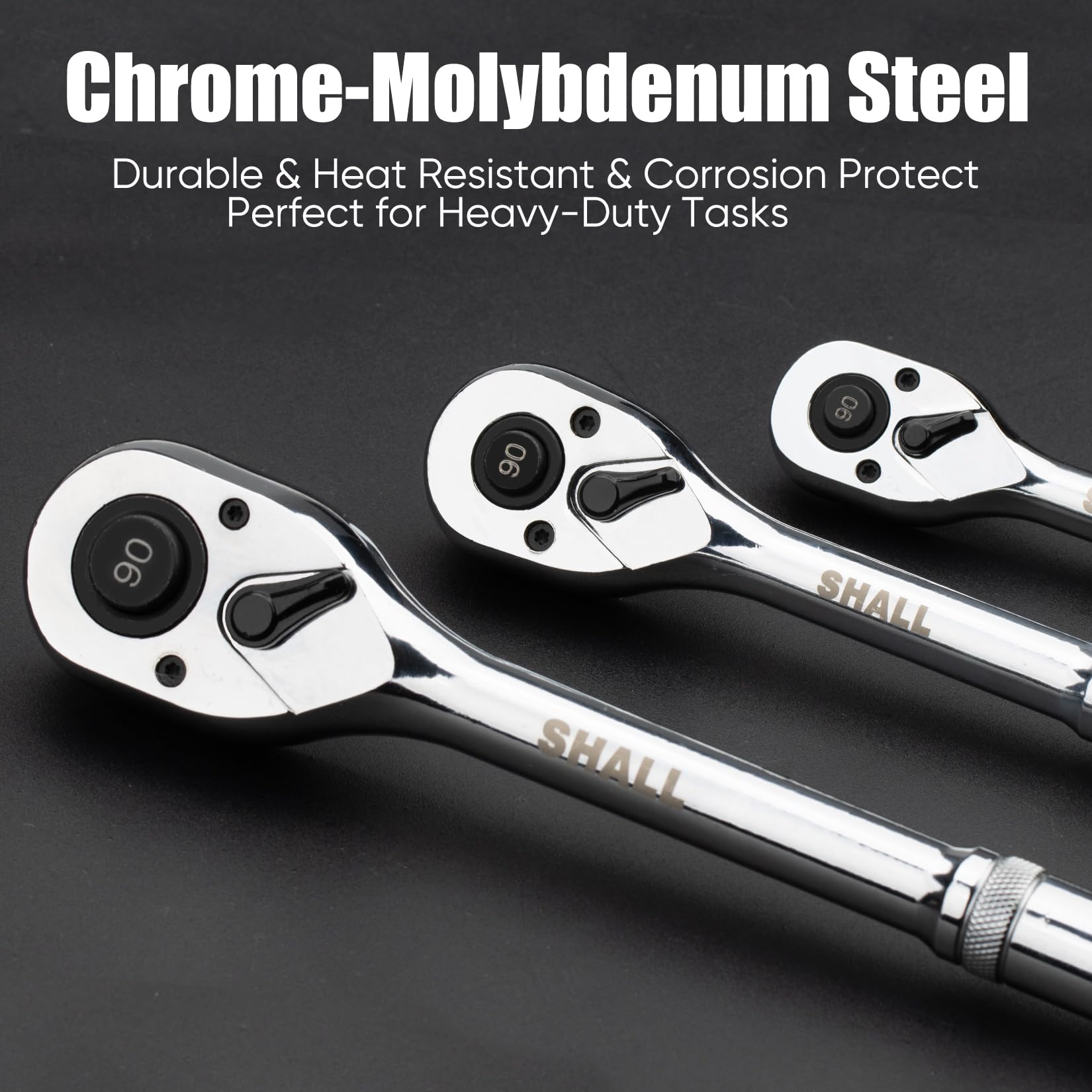 Snapklik.com : 90-Tooth 1/4-Inch Drive Ratchet Wrench, Quick-Release ...