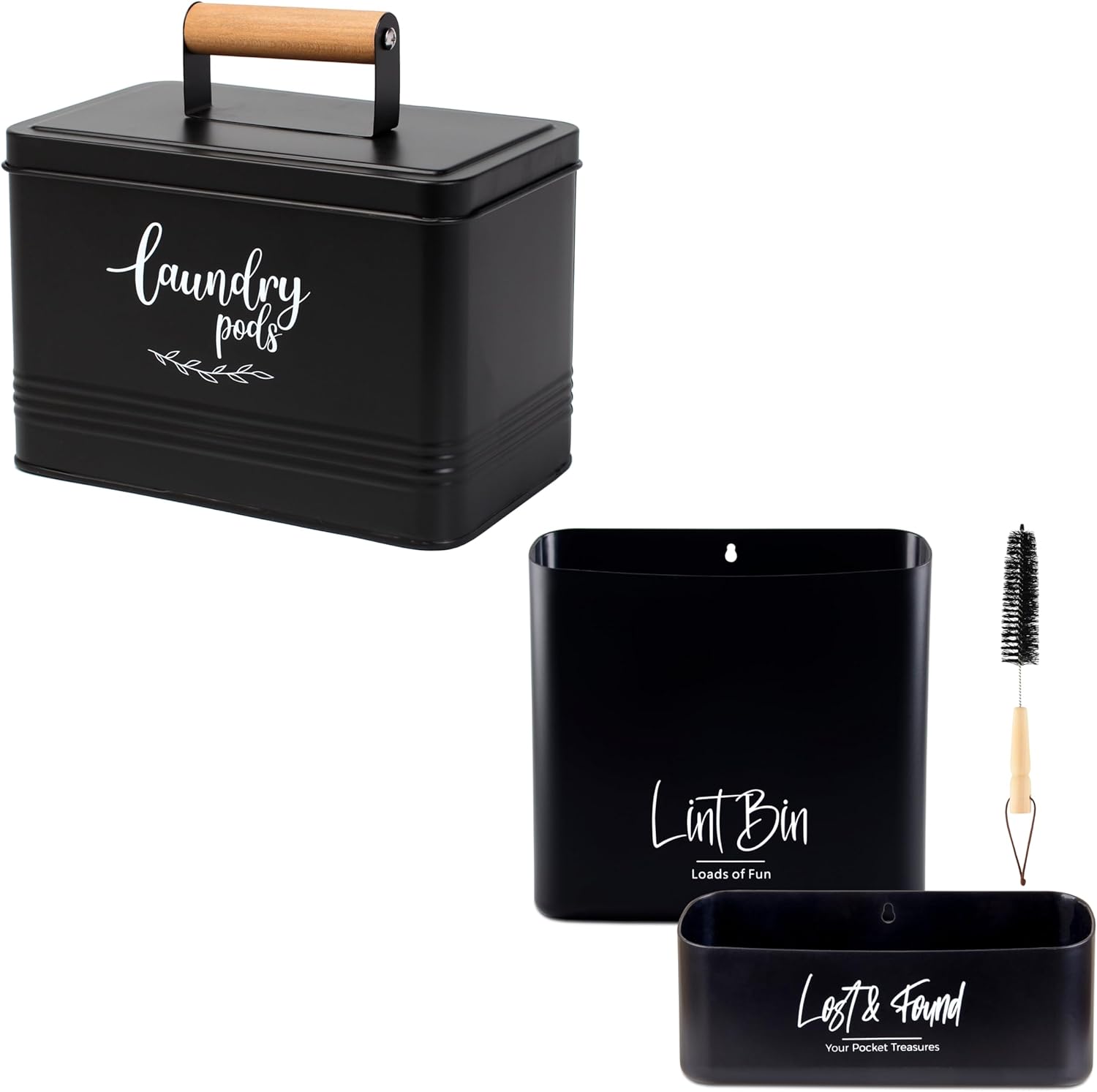 Amazon.com: PERFNIQUE Laundry Pods Container with Magnetic Lint Bin for ...