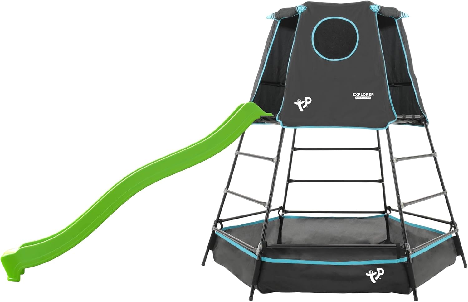 TP Toys Explorer Metal Climbing Frame Set and Ripple Slide - Black ...