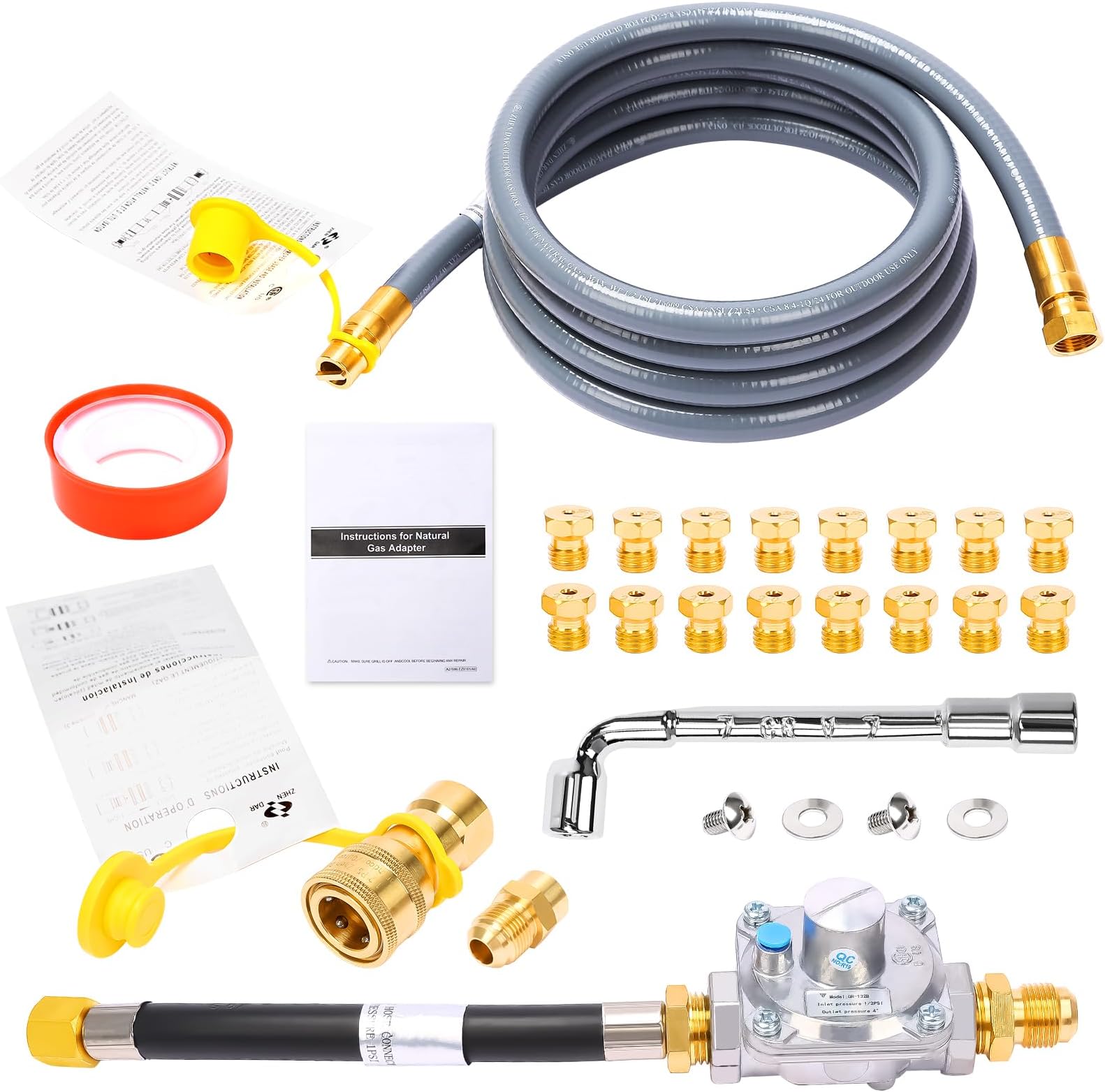 Amazon.com : Custom Natural Gas Conversion Kit from LP to NG Fit for ...
