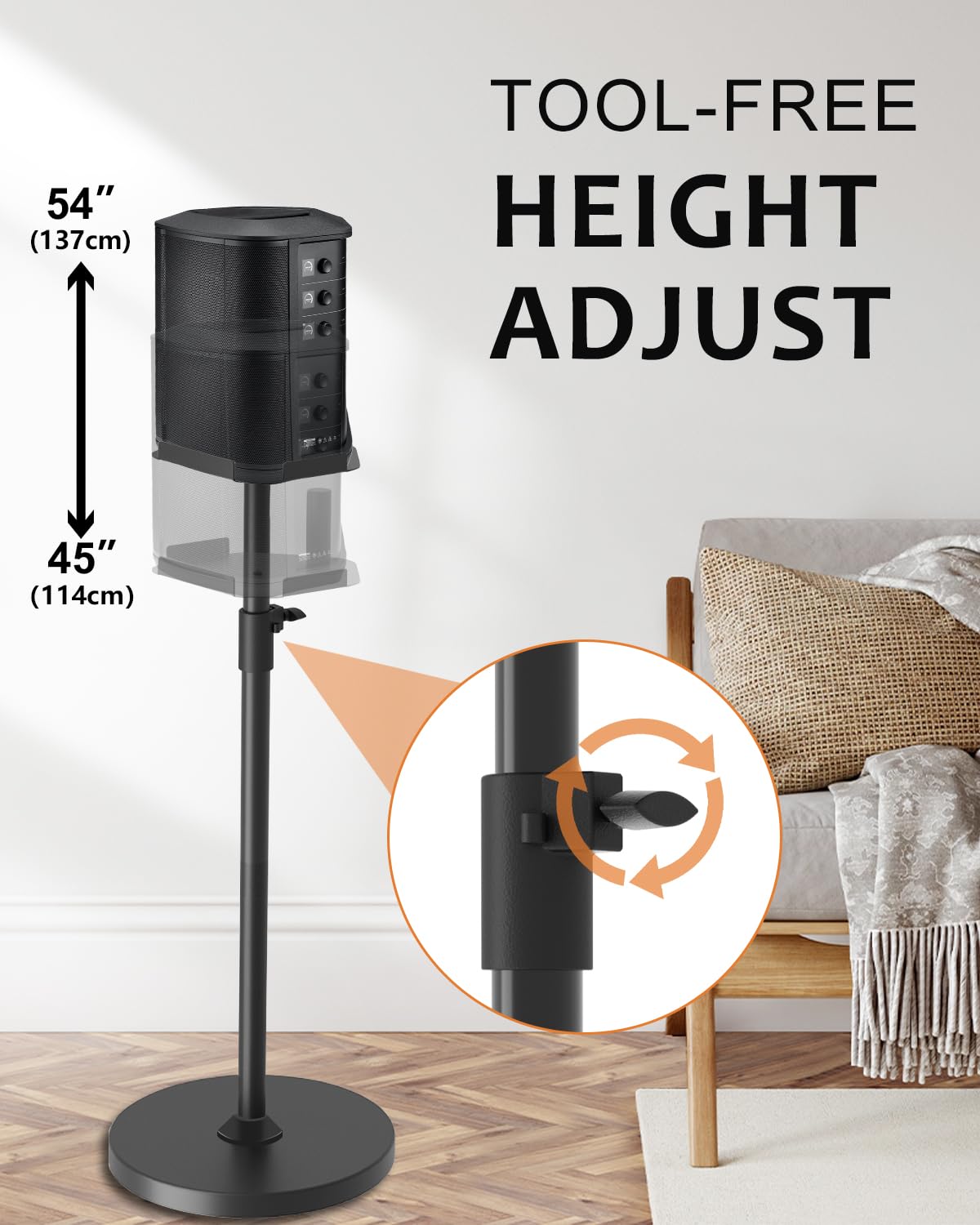 Snapklik.com : Height Adjustable Speaker Stand For Bose S1 Pro / S1 Pro ...