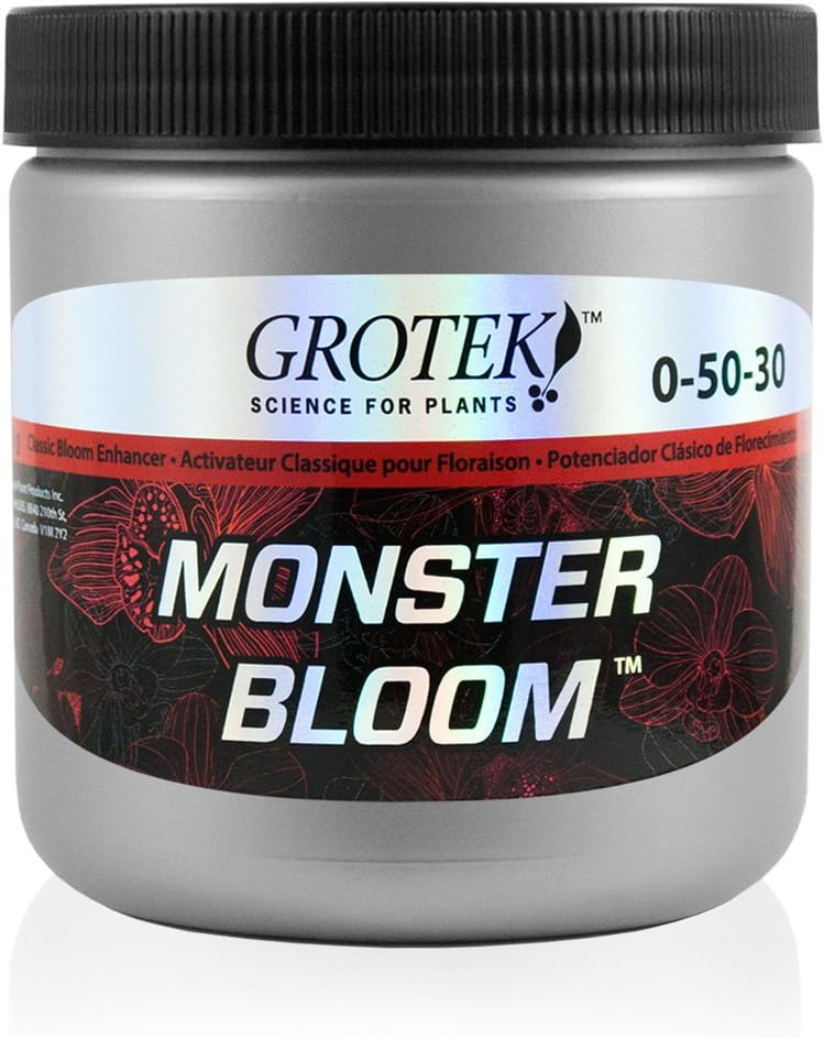 GROTEK GTMB6030 Monster Bloom Hydroponic Nutrients, 500g, Black ...