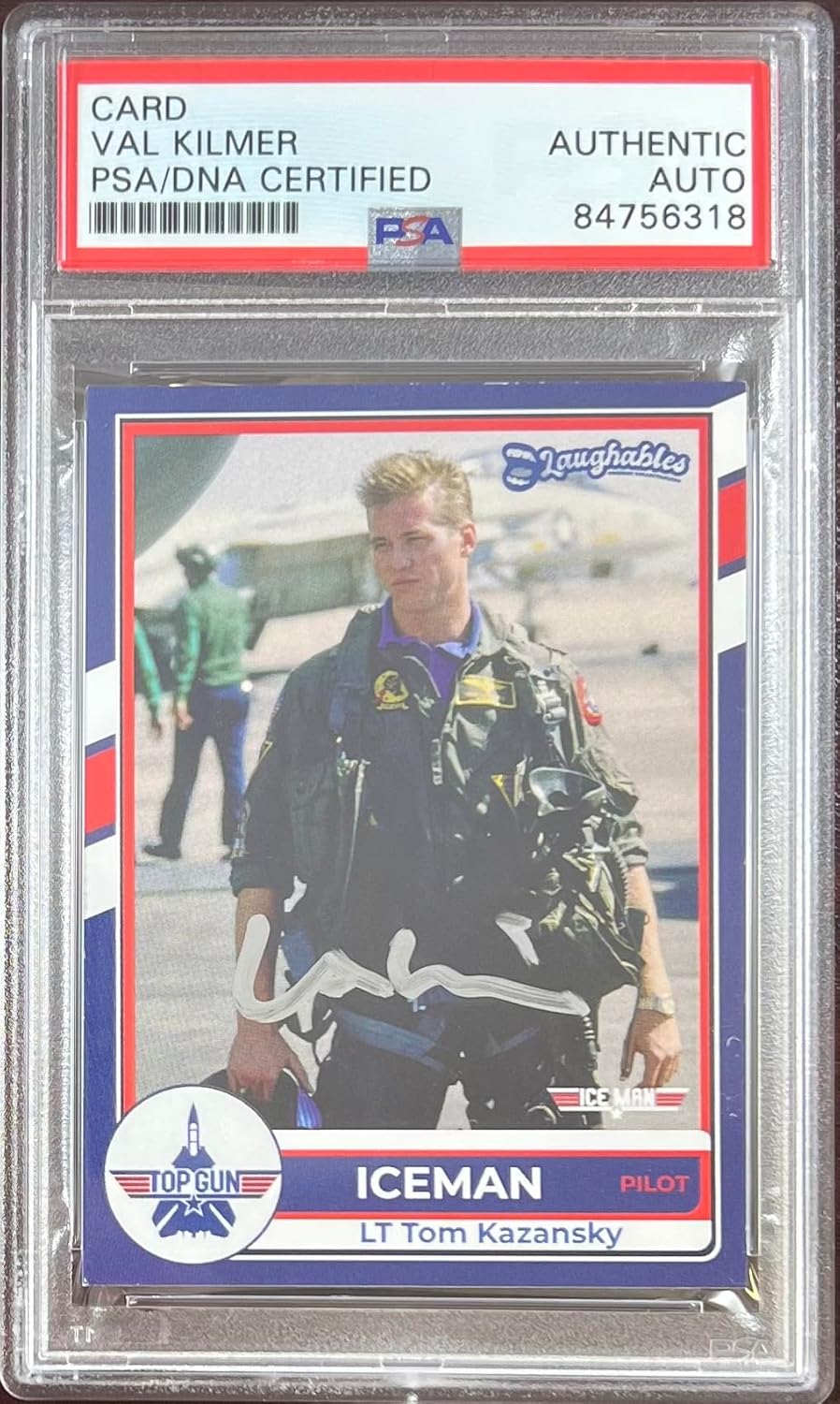 Amazon.com: Val Kilmer autographed signed Top Gun card PSA Encapsulated ...