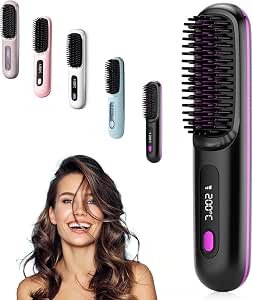 Amazon.com : Cordless Hair Straightener Comb, Go Brush Pro Hair ...
