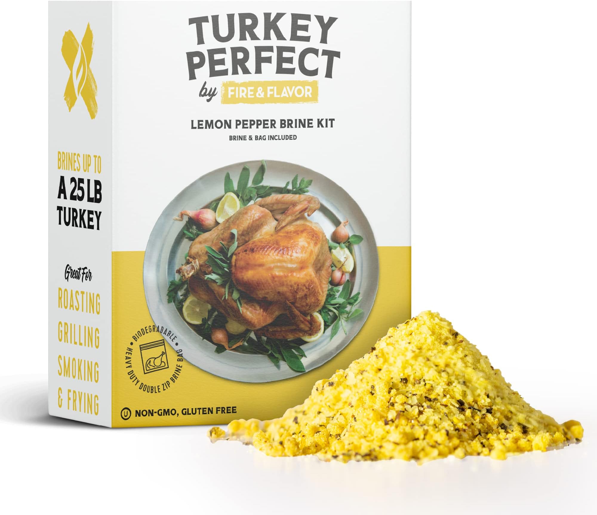 Amazon.com: Fire & Flavor Turkey Brine Kit - Seasonings and Bag for ...