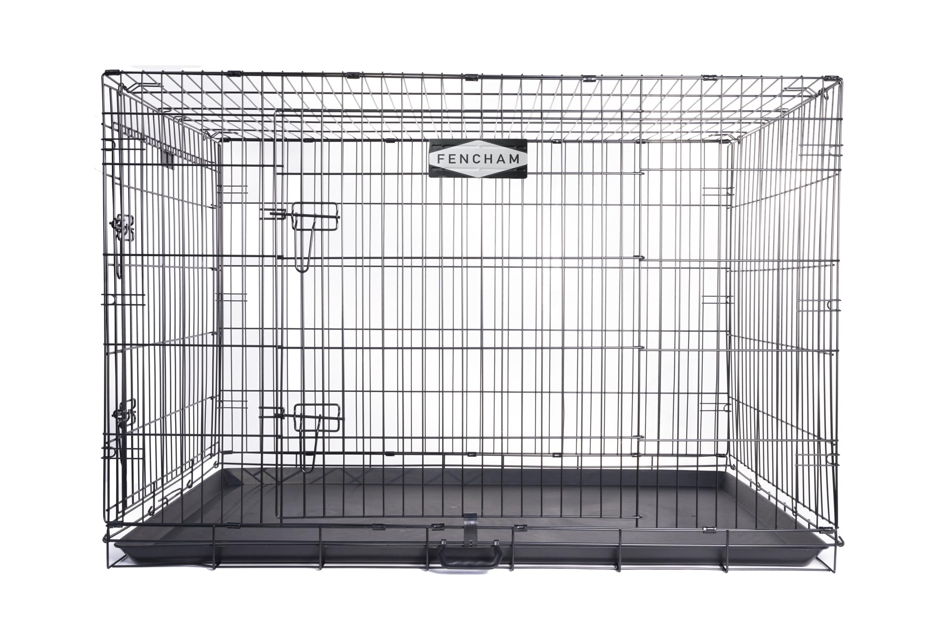 Fencham - XXL Dog Crate - 48" - Durable & Secure Metal Cage- with ...