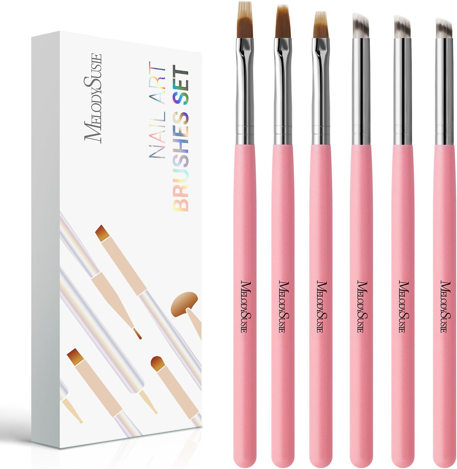 Amazon.com : HYWWPFLAY 6pieces Ombre Nail Brush Wood Nail Pen Ombre ...