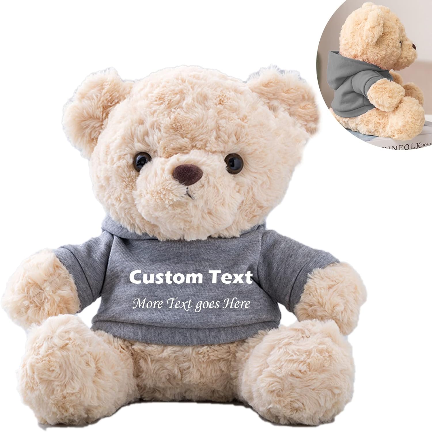 Amazon.com: Personalized Teddy Bear Stuffed Animal with Customized Text ...