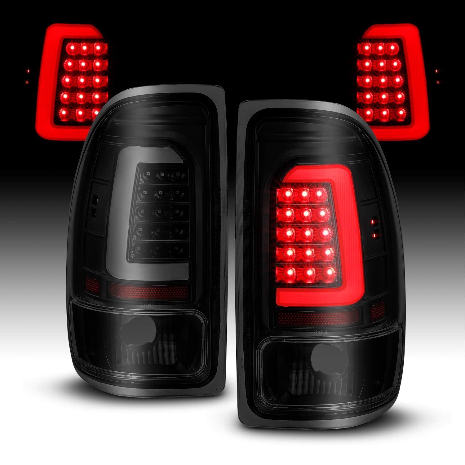 Amazon.com: Spec-D Tuning Led Crystal Headlights & Black Tail Brake ...