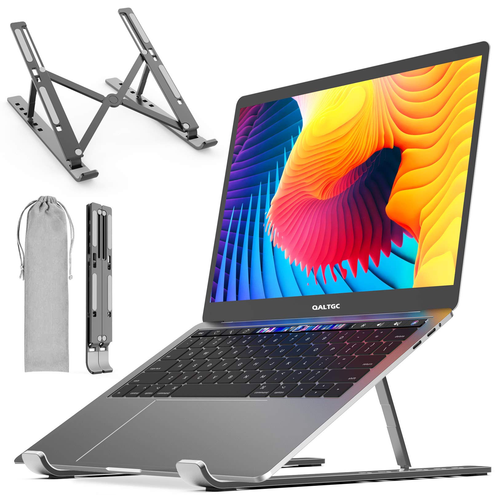 Buy QALTGC Laptop Stand Ergonomic Adjustable Portable Computer Stand ...