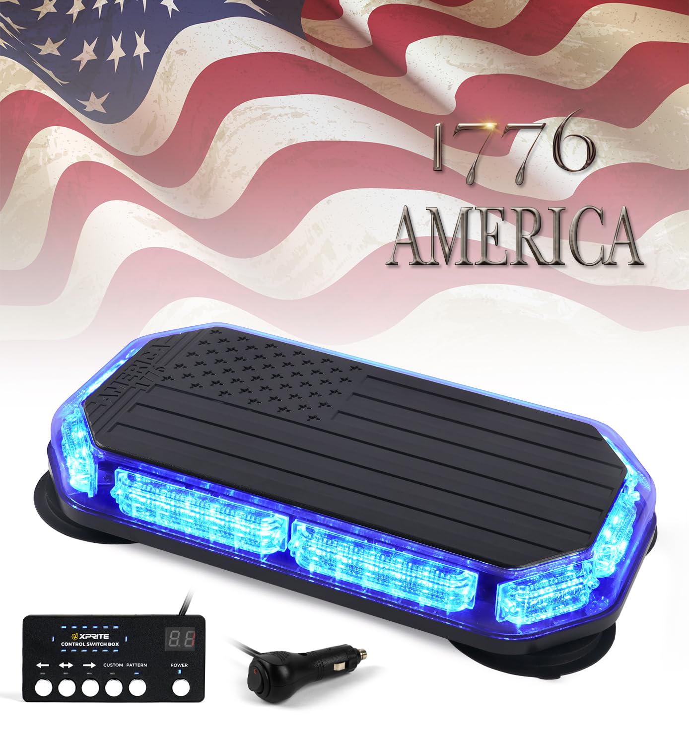 Amazon.com: Xprite 42 LED Roof Top Strobe Beacon Light Bar w/Controller ...