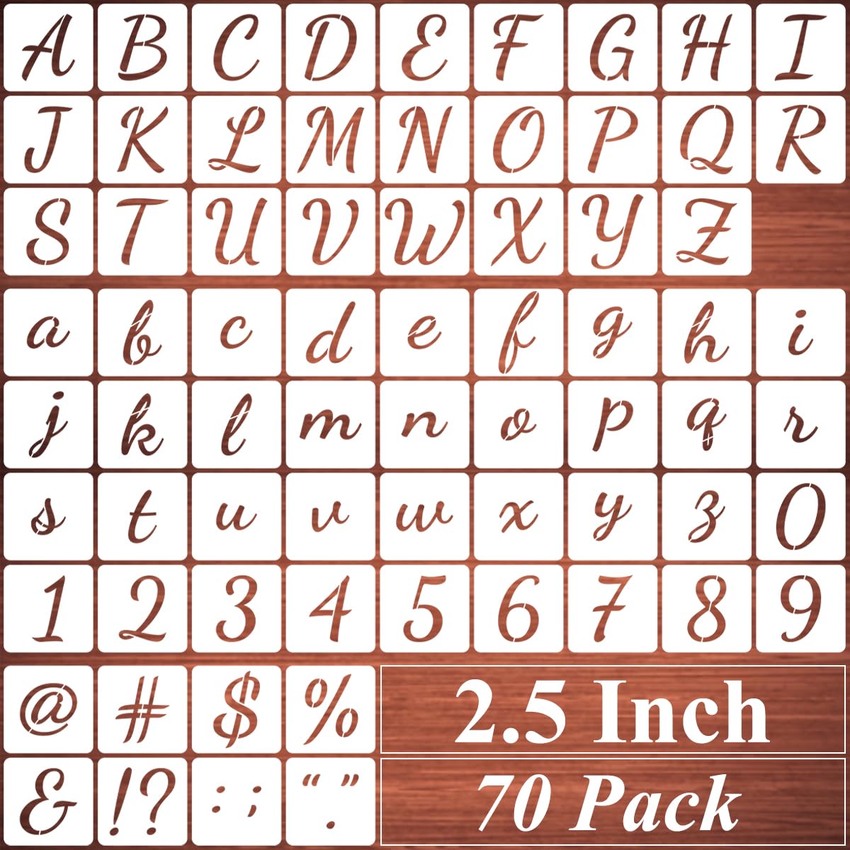 Snapklik.com : 2.5 Inch Alphabet Letter Stencils For Painting - 70 Pack ...