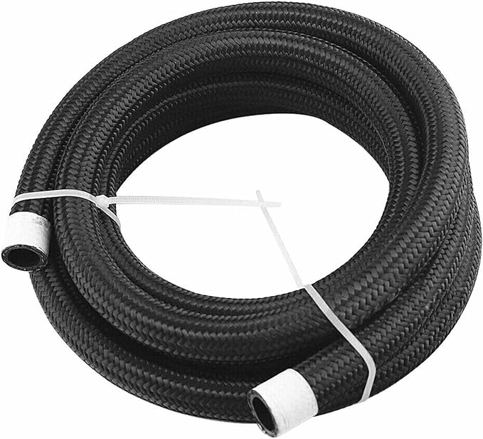 Amazon.com: 10AN 5Feet Stainless Steel Nylon Braided Fuel Line Hose Oil ...