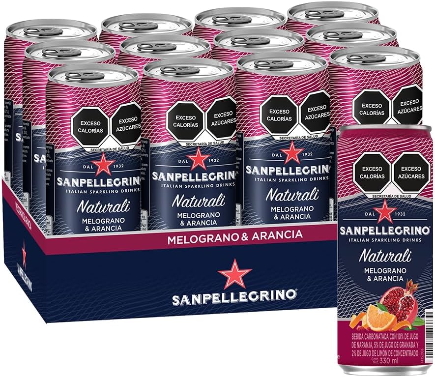 Agua Mineral San Pellegrino Naturali Melograno & Arancia 12x330ml, 3960 ...