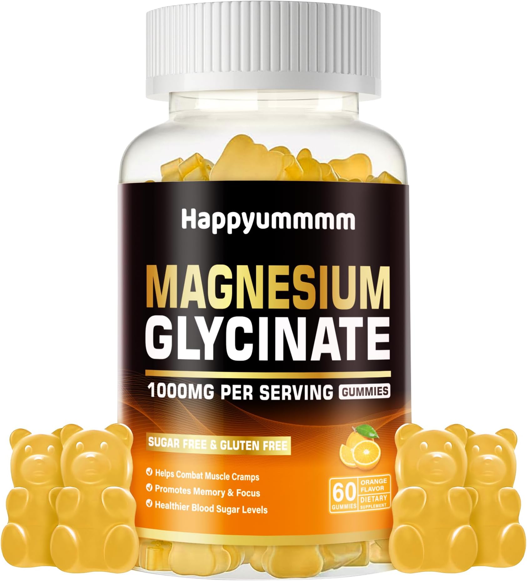 Amazon.com: Magnesium Glycinate Gummies 1000mg - Sugar Free Magnesium ...
