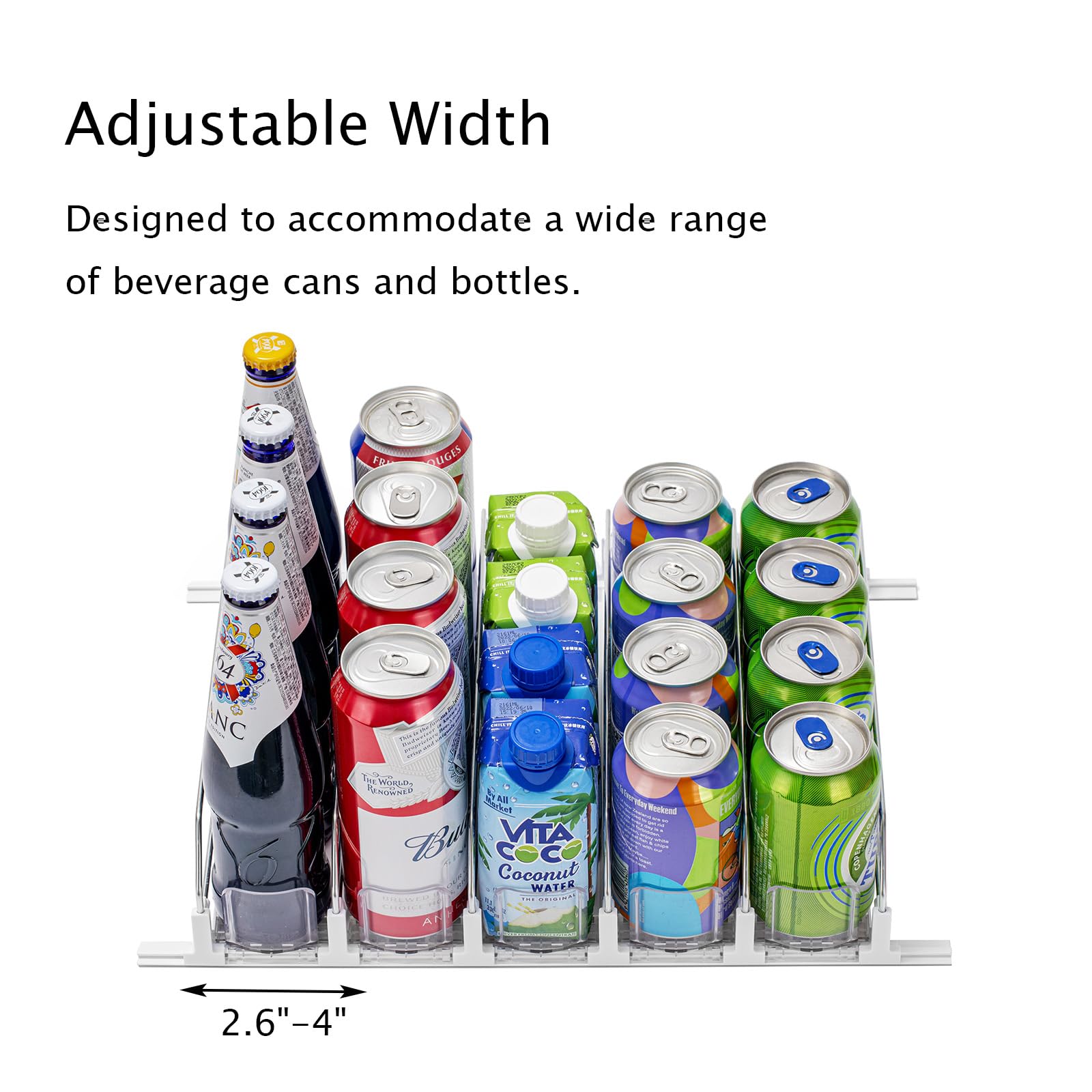 Snapklik.com : Drink Organizer For Fridge, Self-Pushing Soda Can ...