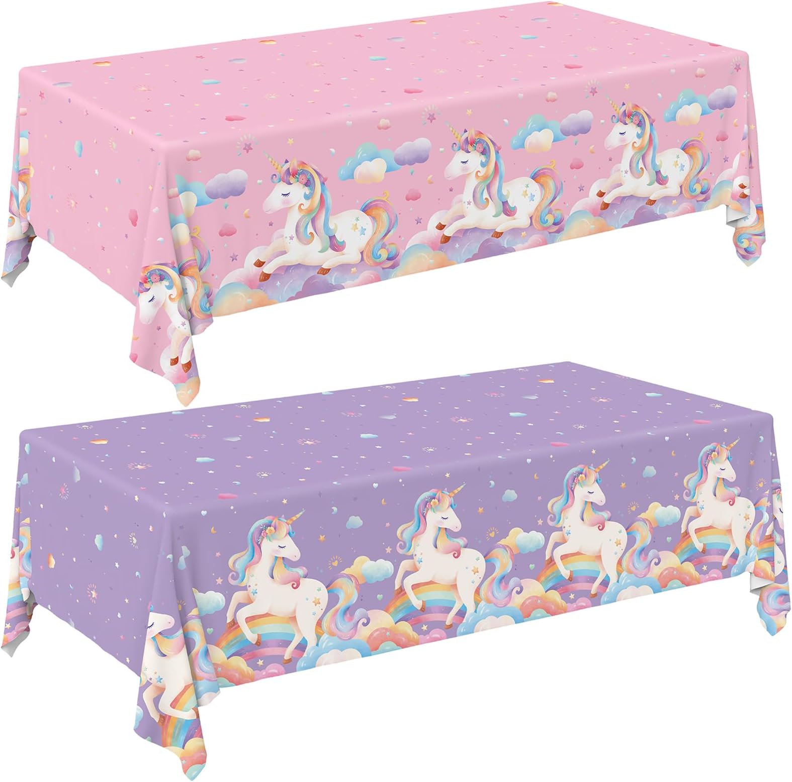 Amazon.com: Prestee Unicorn Plastic Tablecloths (2 Pack) - Coloring ...