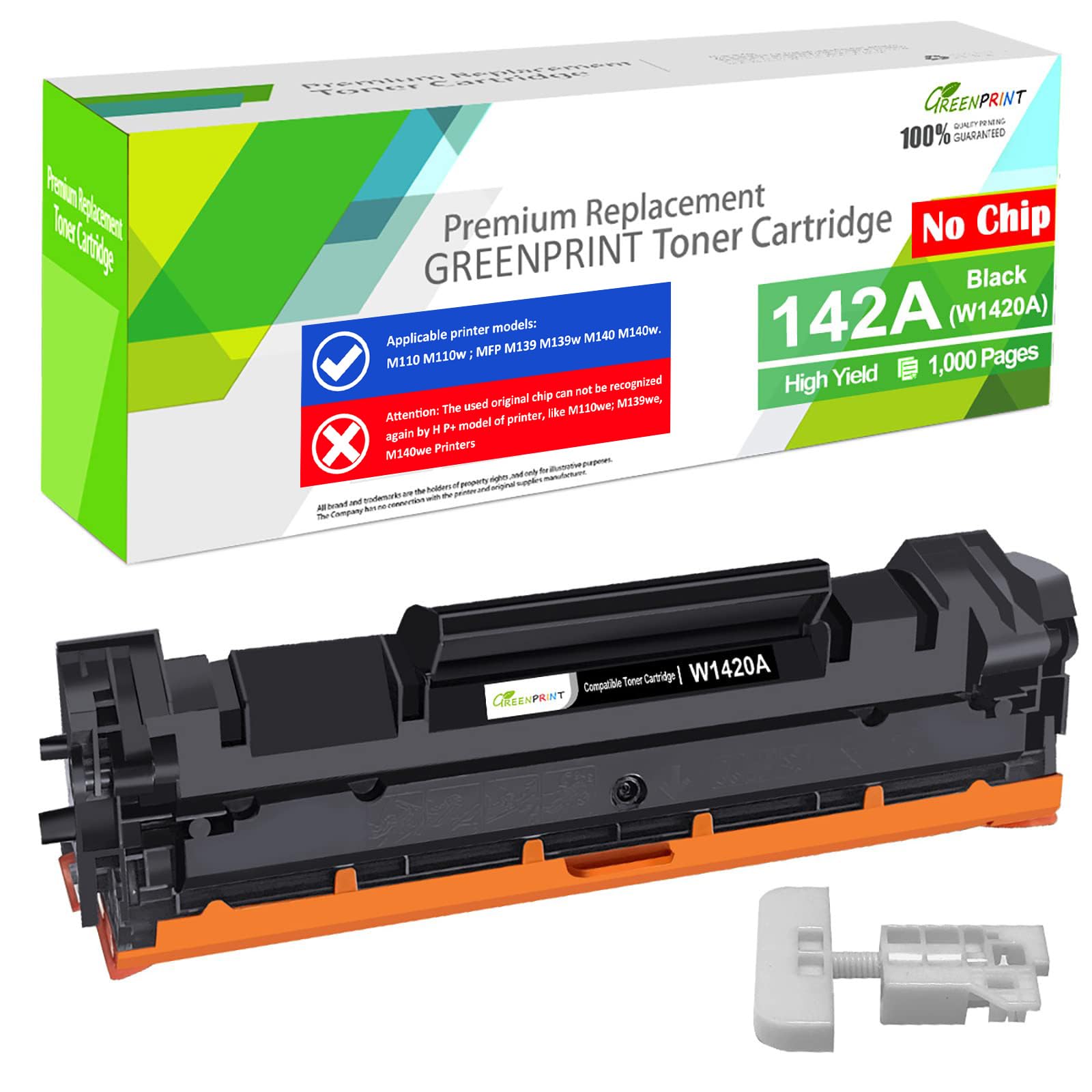 142A W1420A [NO CHIP, with Special Tools] Compatible Toner Cartridge Black 1000 Pages for H P ...