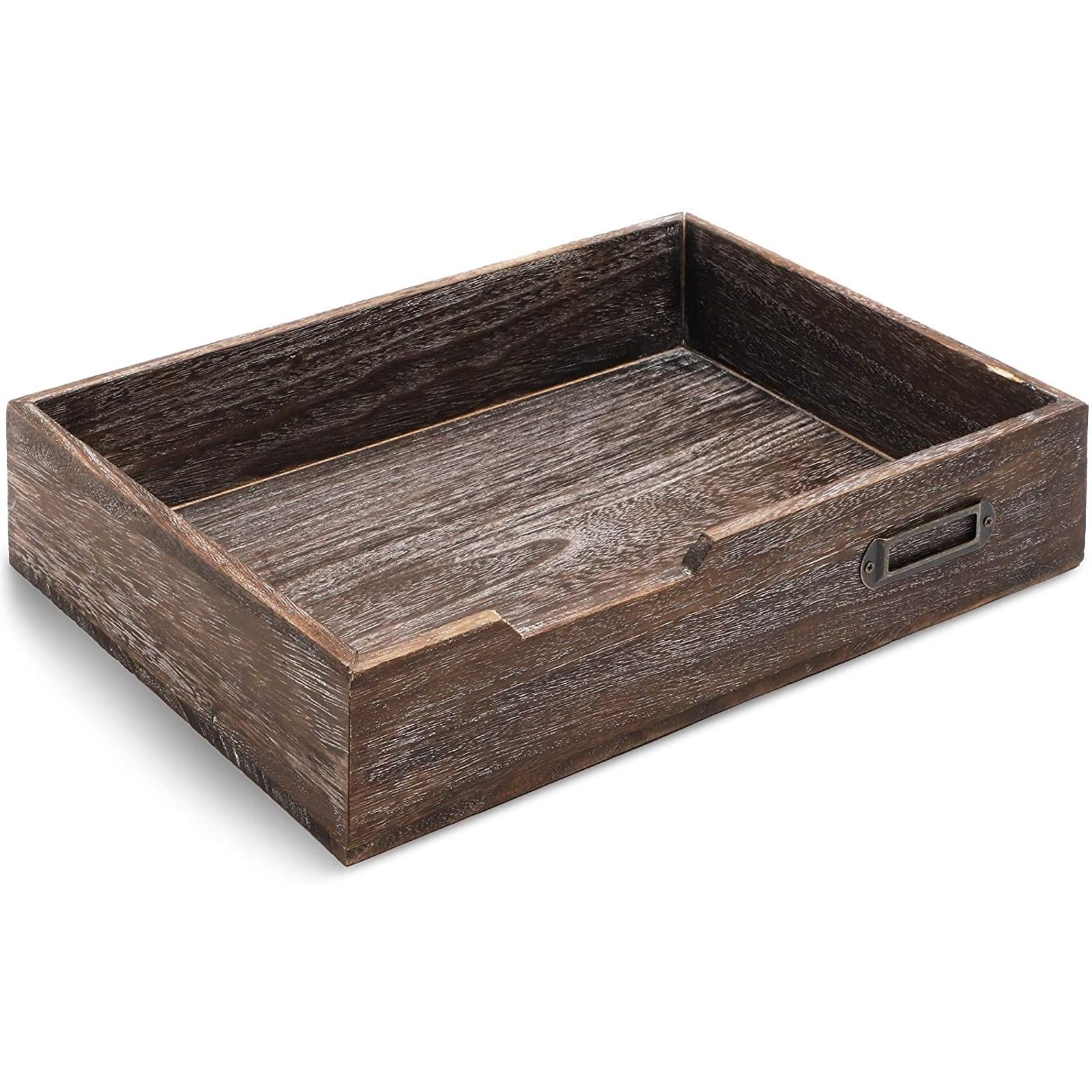 Amazon.com: Juvale Rustic Wood Stackable Paper Tray for Office and ...