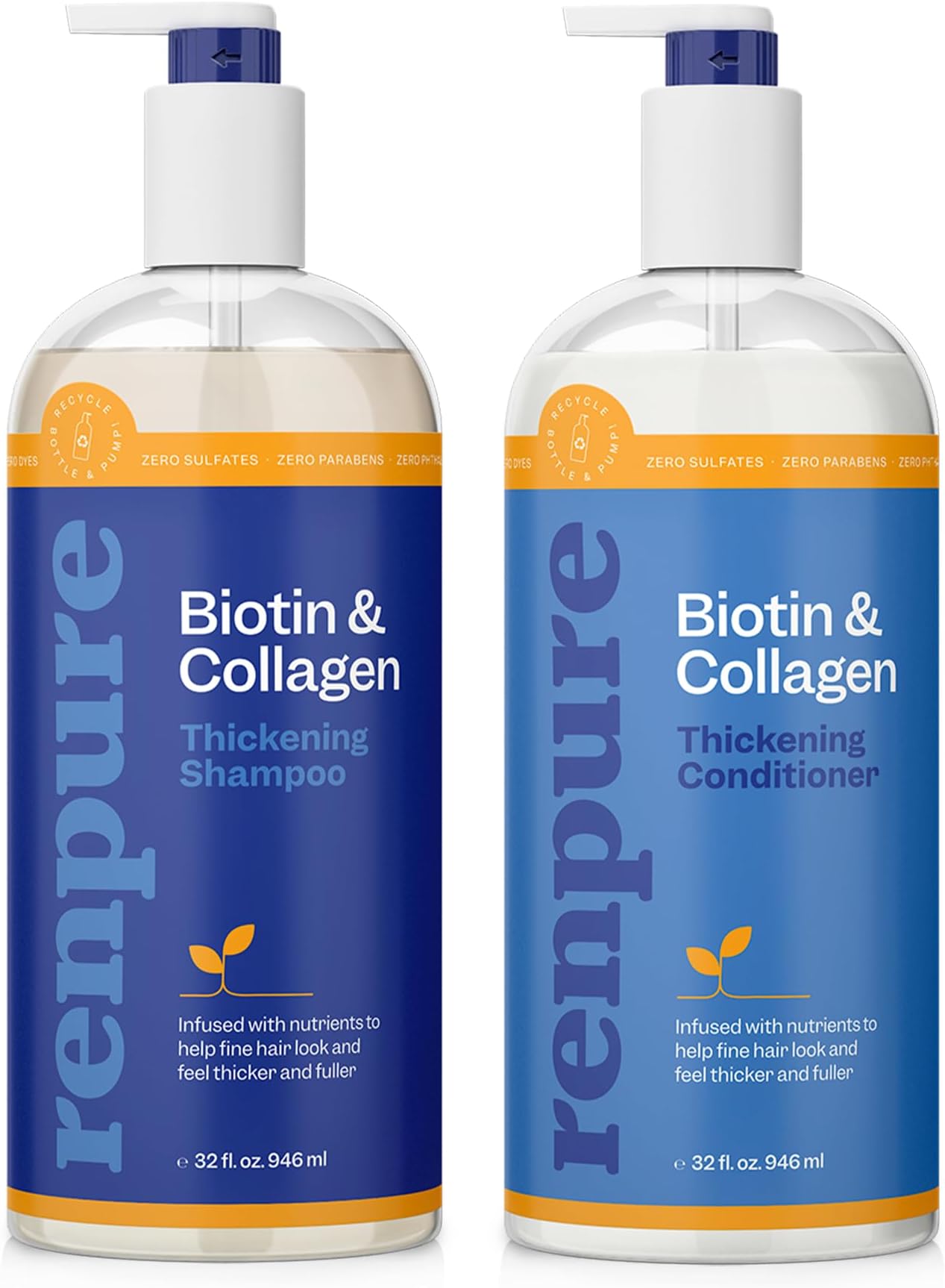 Amazon.com : Renpure Biotin & Collagen Thickening Shampoo and ...