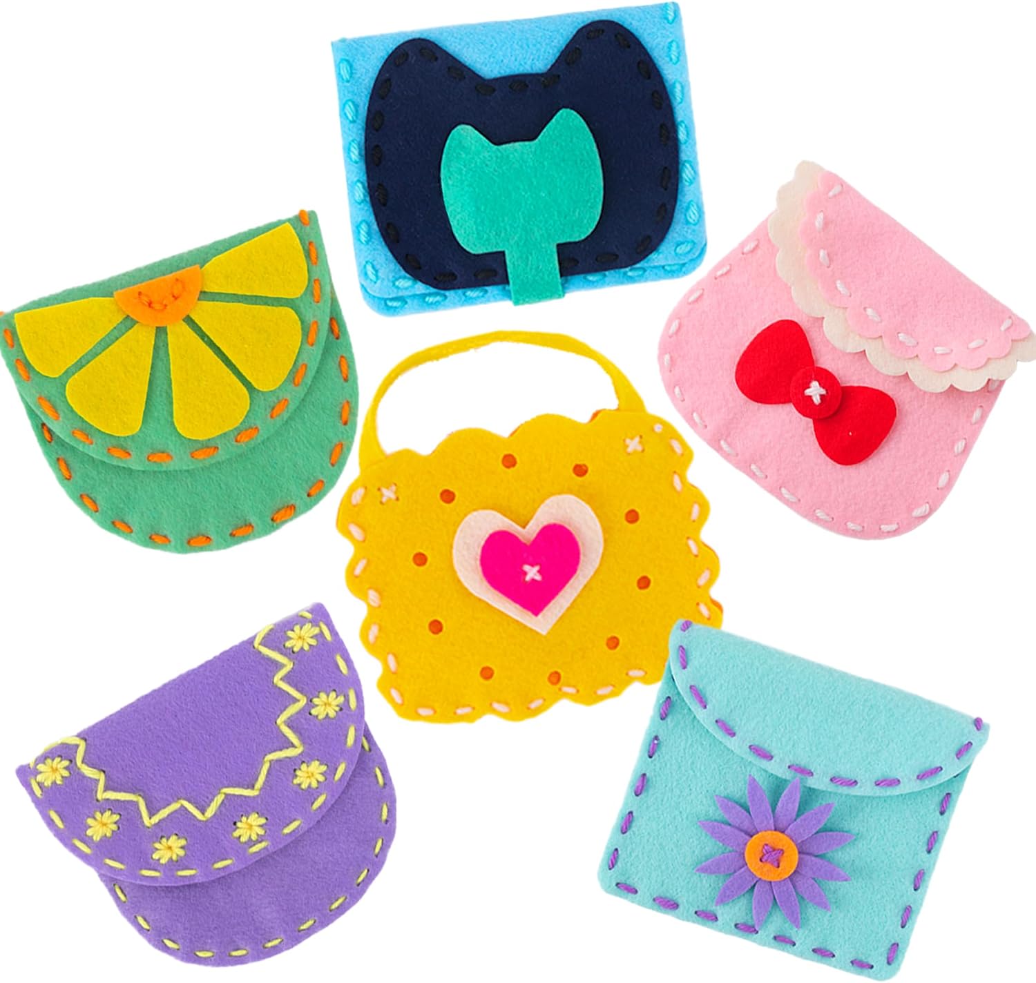Amazon.com: Flying Childhood Girls Craft Kits Sewing Own Purses Arts ...