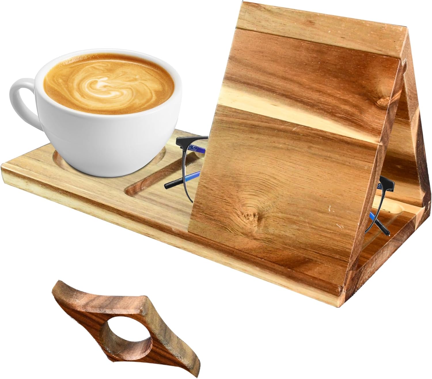 Amazon.com: Acacia Night Stand Book Holder - Mini Triangle Book Page ...