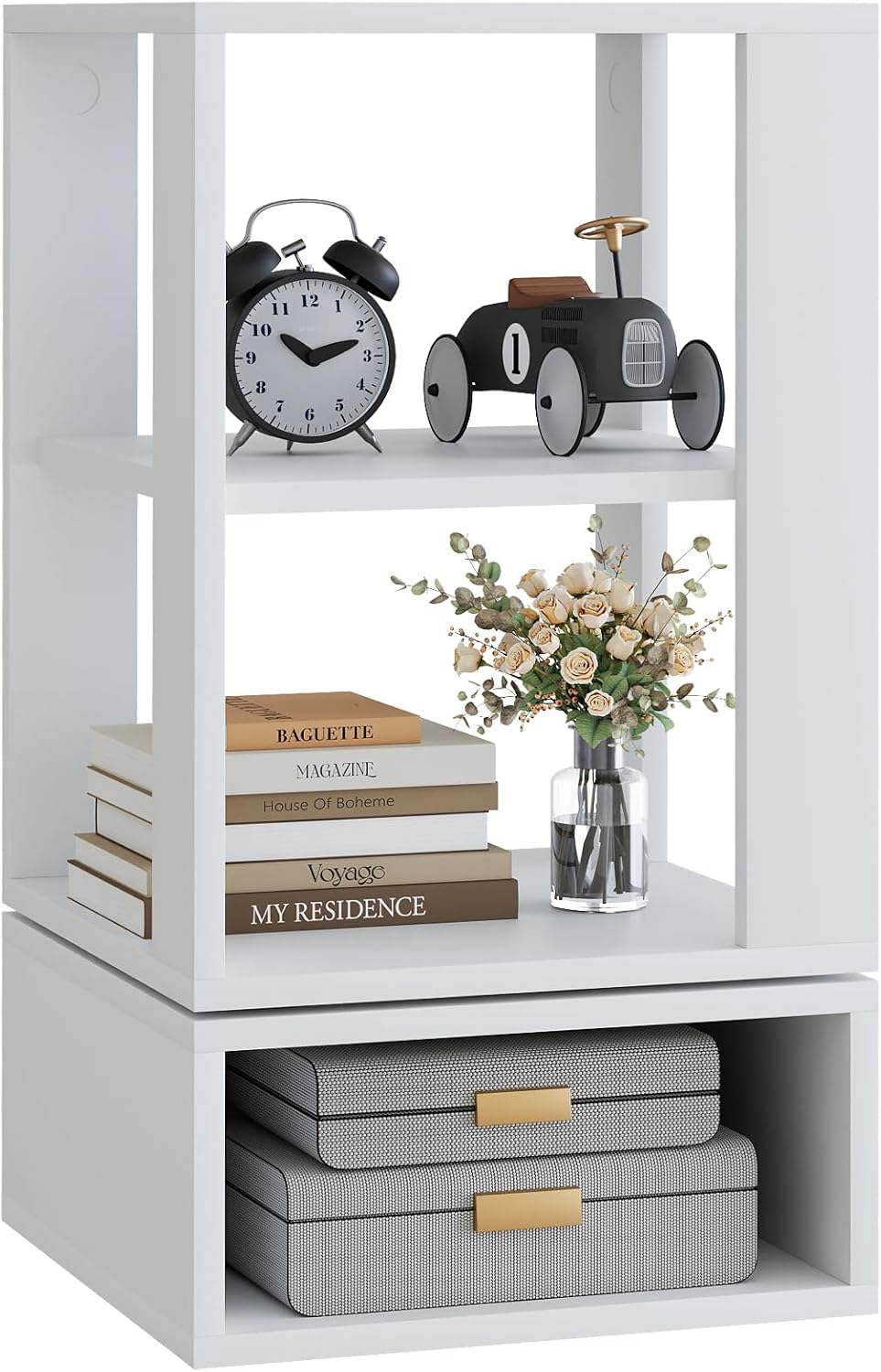 Amazon.com: Azheruol End Table Rotating Side Table for Bed Room Night ...