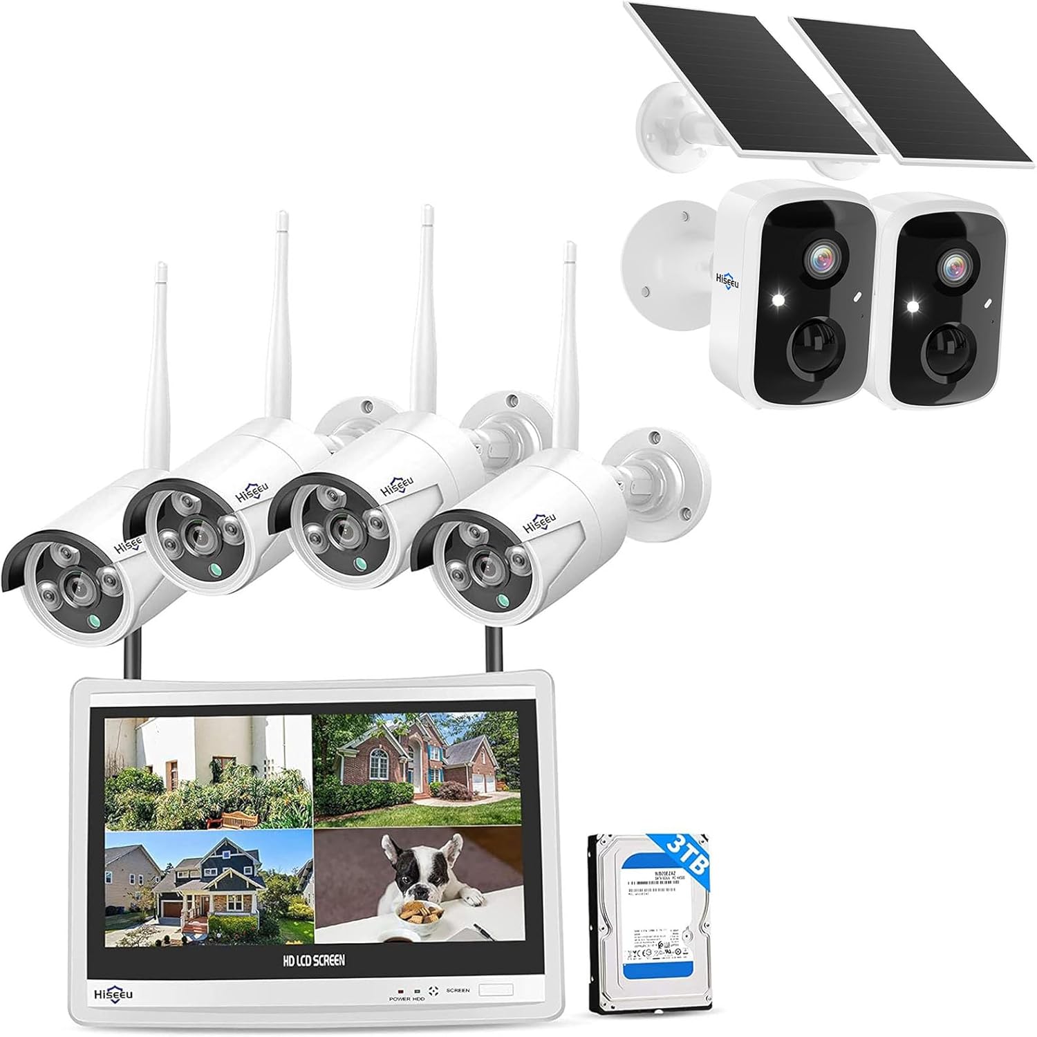 Amazon.com : 16CH 4pcs Wireless Pro Security Camera System with 12 ...