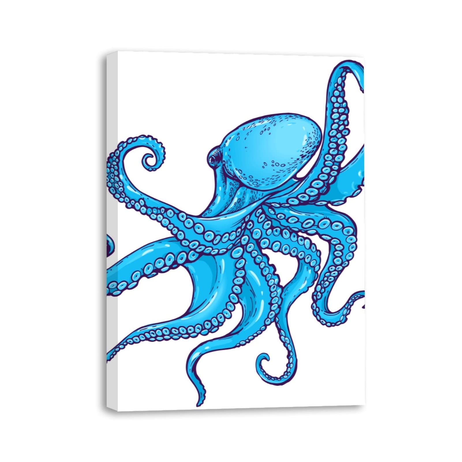 Blue Octopus Drawing