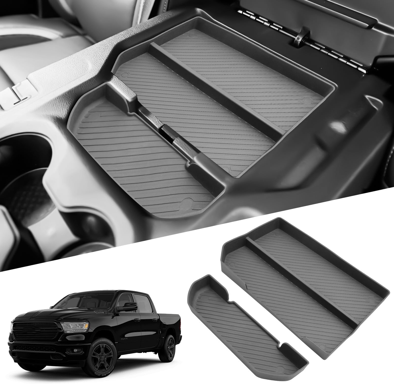 Amazon.com: RAM Center Console Organizer Tray - 2 Pack 40/20/40 Split ...