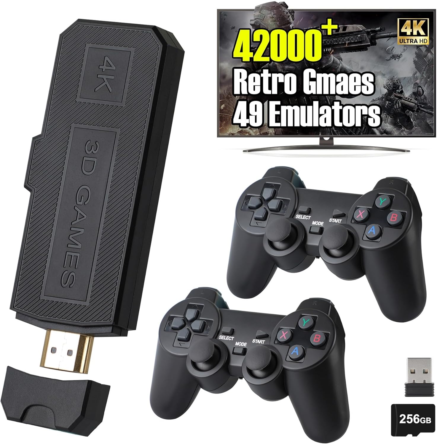 Amazon.com: Wireless Retro Game Stick,Built-in 49 Emulators and 42,000 ...