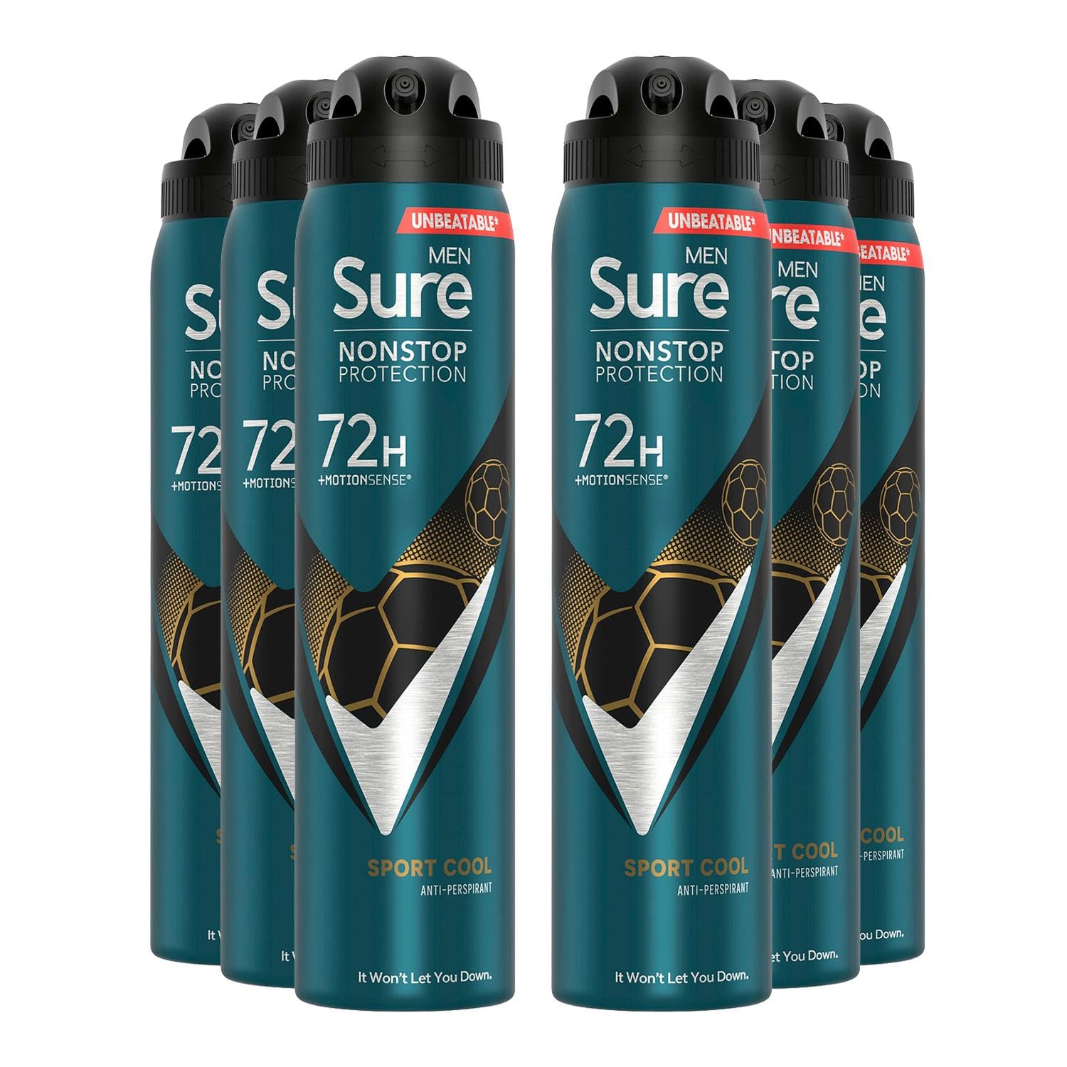 Sure Antiperspirant 72h Nonstop Sweat And Odour Protection Alcohol Free ...