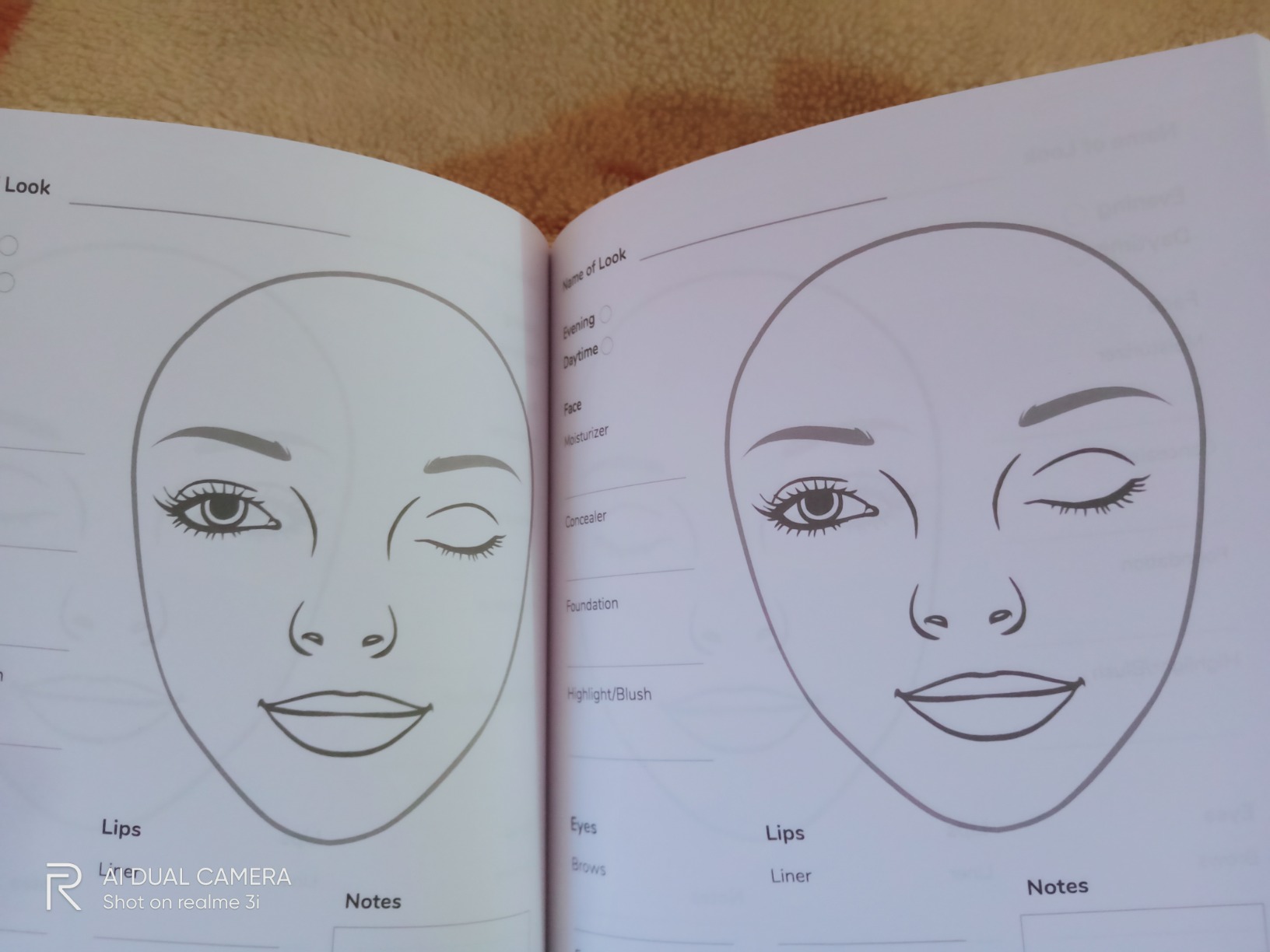 Buy Fall Makeup Chart Practice Paper Book: Make Up Artist Face Charts ...