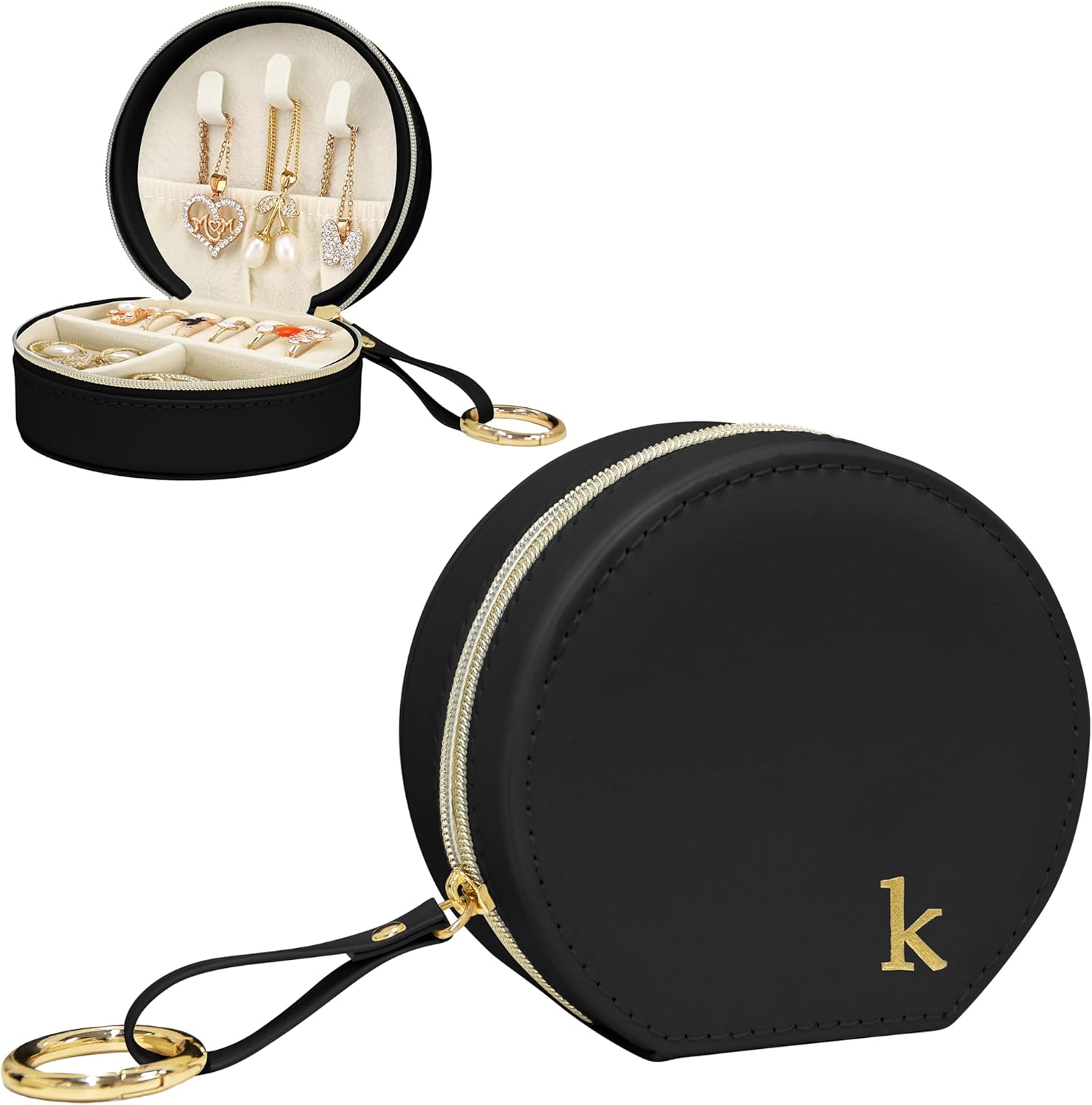Amazon.com: COLLECTIVE HOME Monogram Jewelry Box for Travel - 4.5 Inch ...