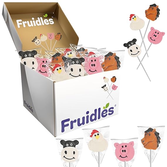 Amazon.com : Farm Animals Lollipops Suckers, Cow, Rooster, Horse, Pig ...