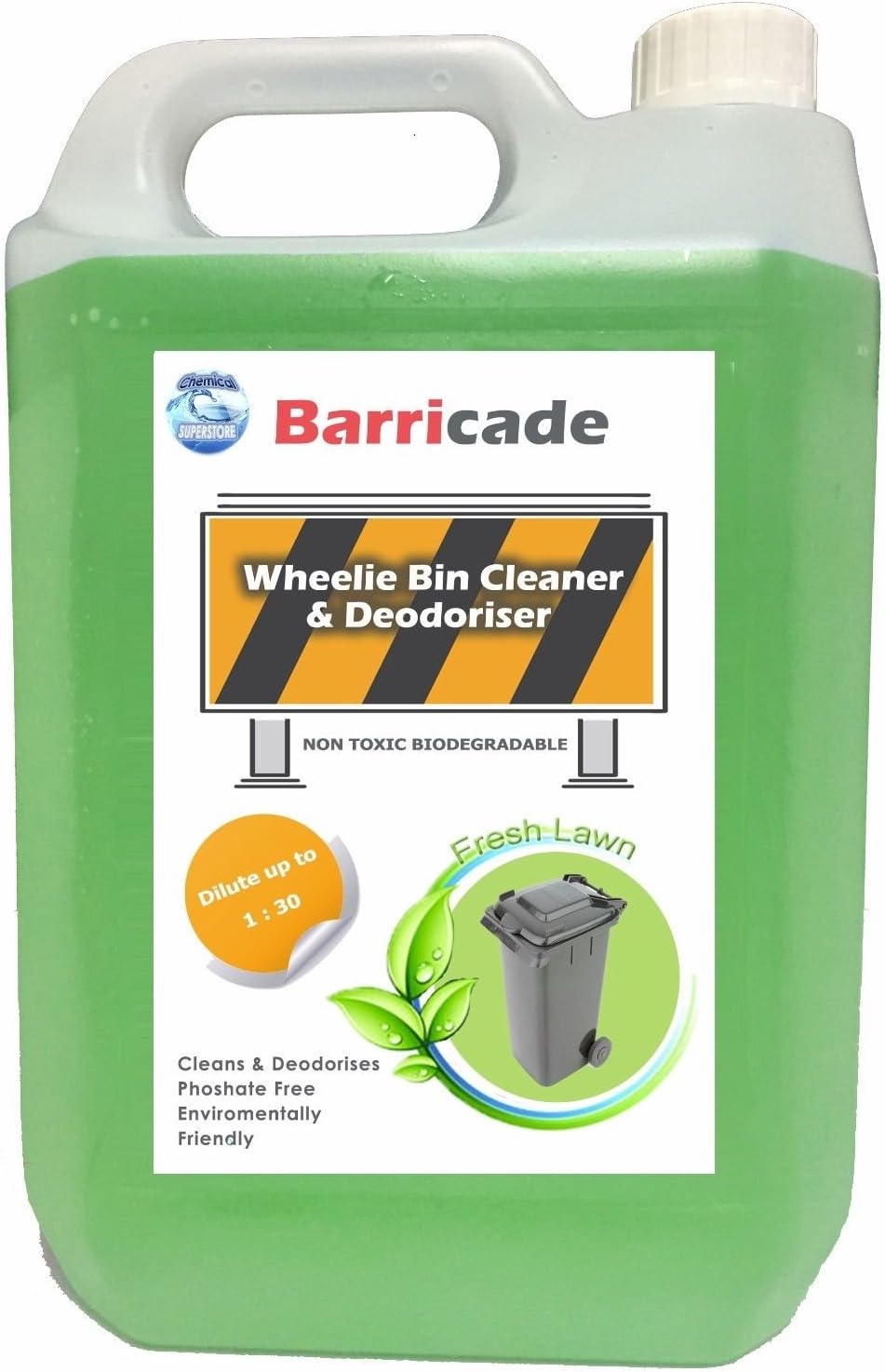 Wheelie Bin Disinfectant/Cleaner/Deodoriser - FRESH LAWN 5L : Amazon.co ...