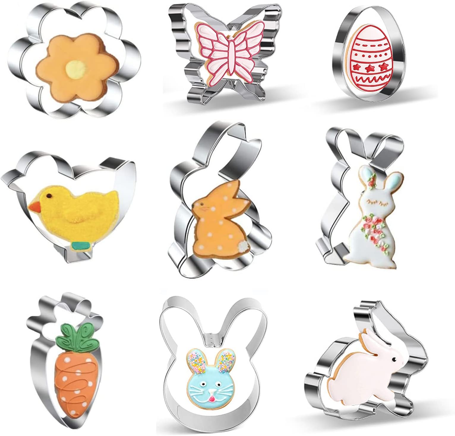 Amazon.com: Sweet Cookie Crumbs Easter Cookie Cutters - Easter Rabbit ...