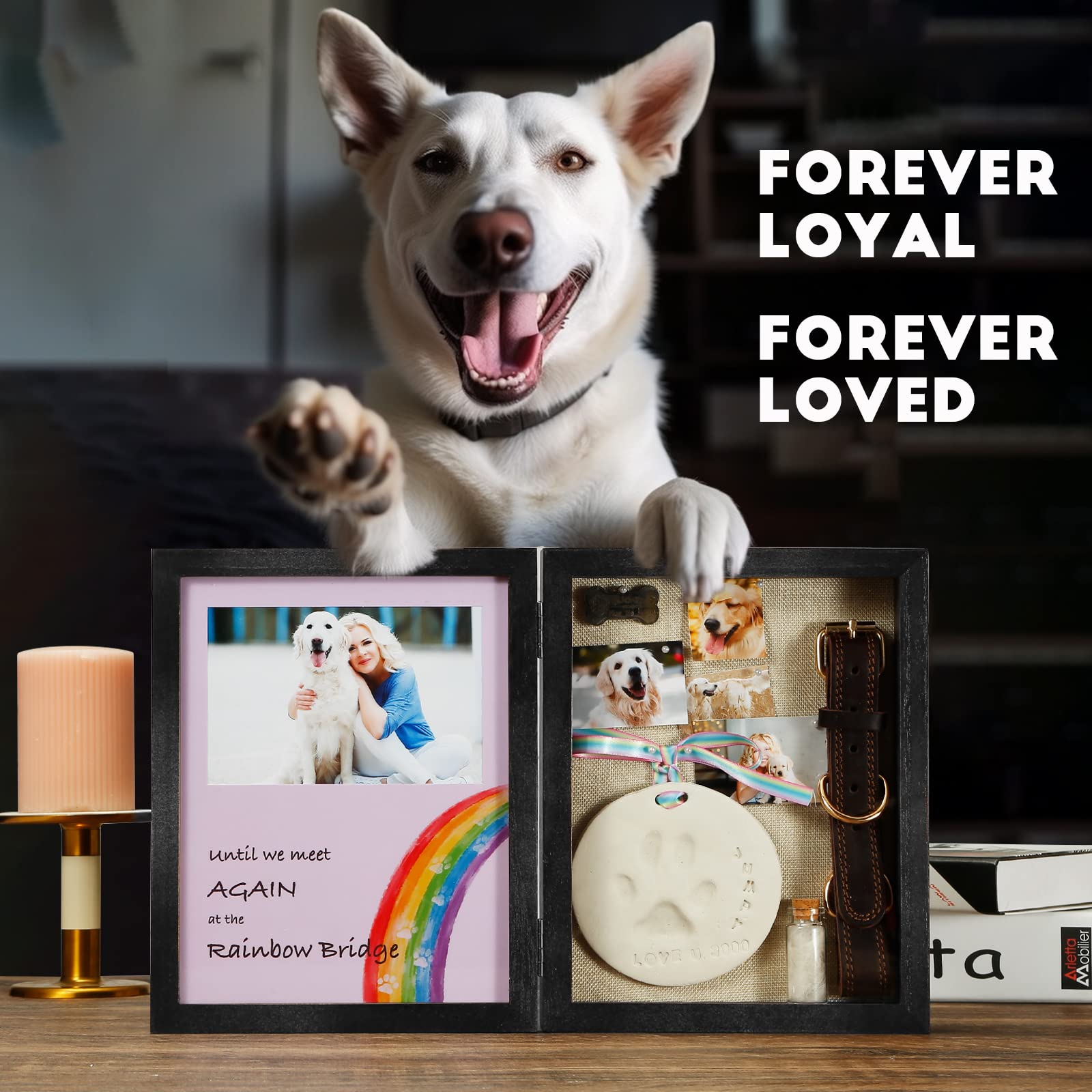 Snapklik.com : JupDec Dog Memorial Gifts Pet Shadow Box Wooden Picture ...